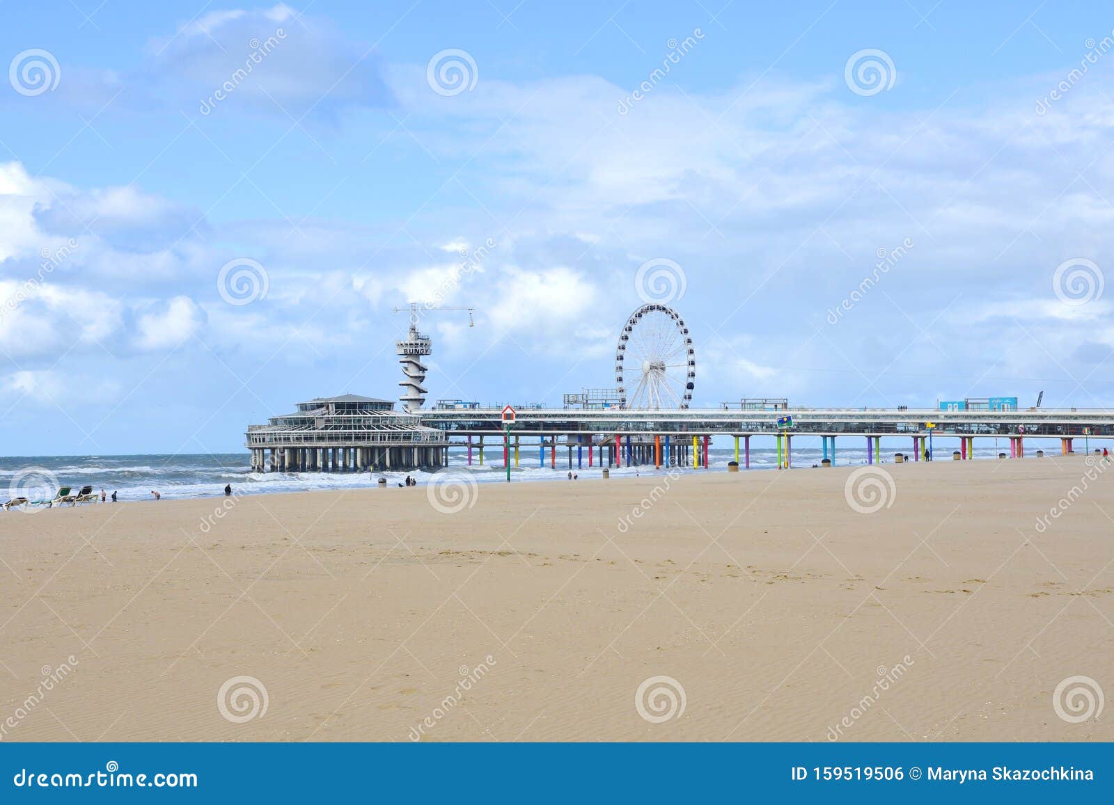 The Hague, Netherlands - September 5, 2019: Pier on Scheveningen Beach ...