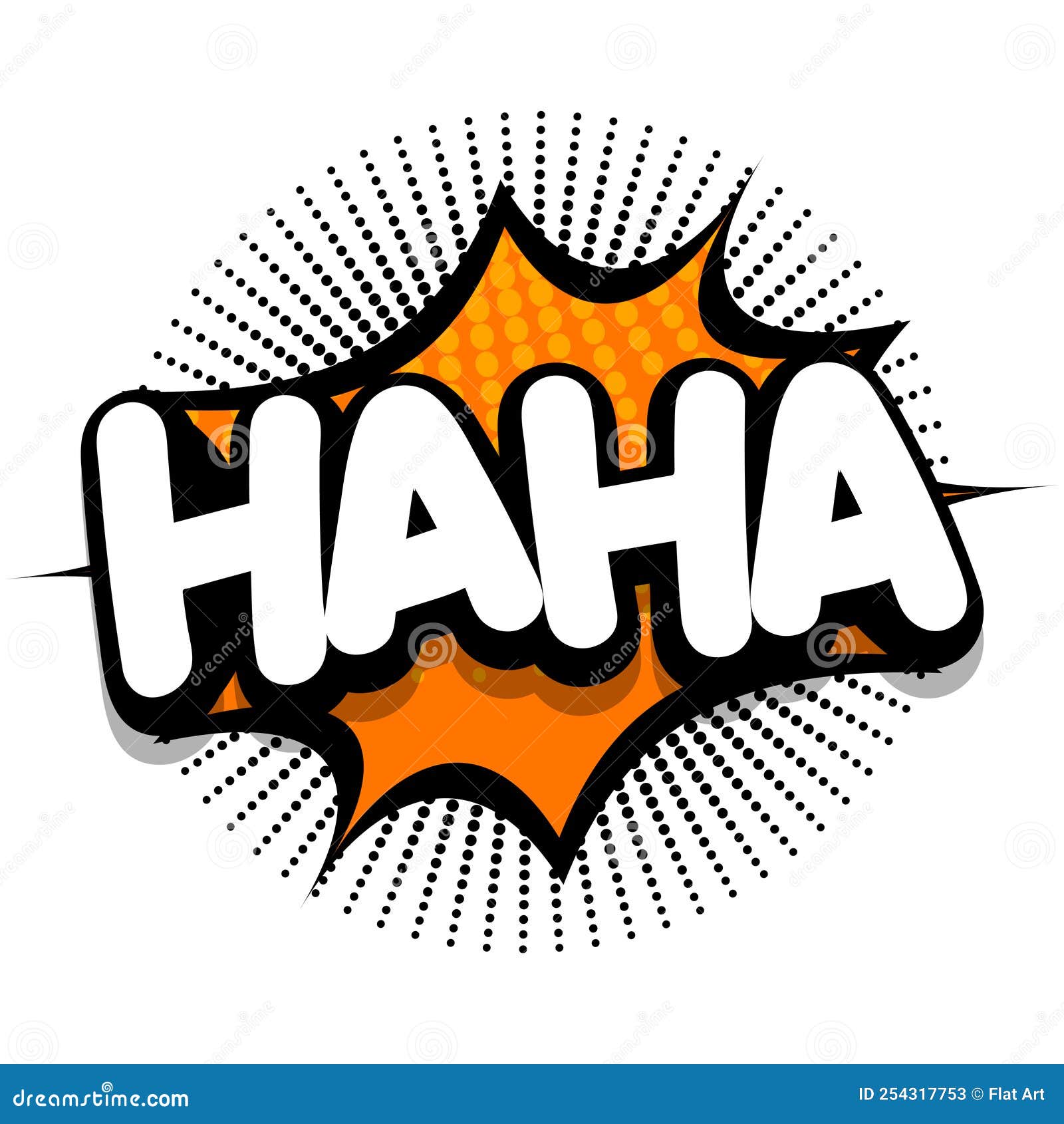 Haha Comic Book Explosion Bubble Vector Illustration Stock Vector ...