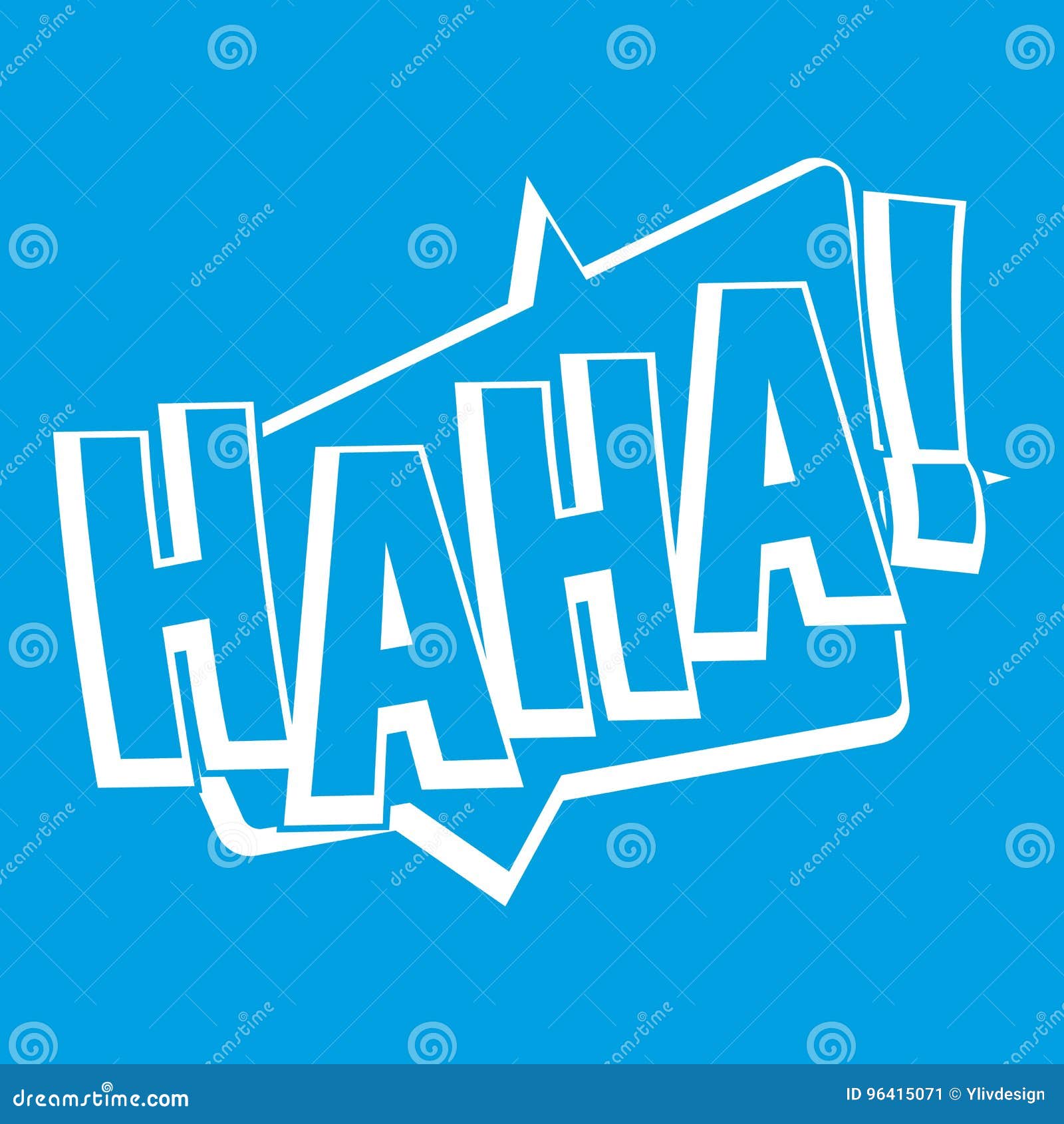 HAHA, Comic Text Sound Effect Icon White Stock Vector - Illustration of ...