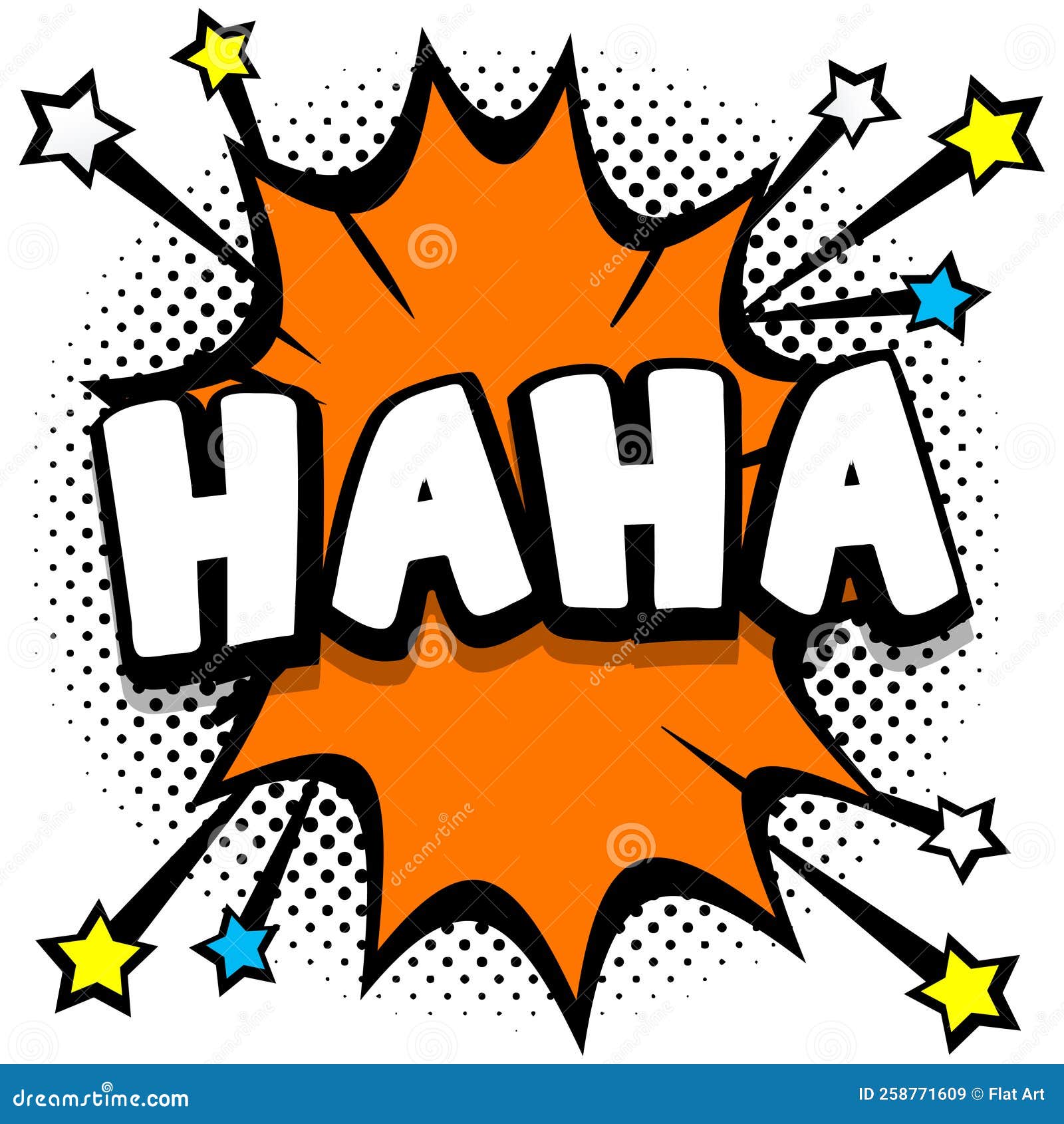 Haha Pop Art Comic Speech Bubbles Book Sound Effects Stock Vector ...