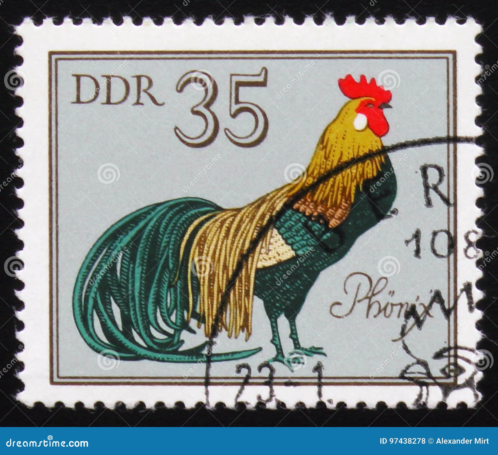 Hahn Phoenix Von Den Reihe Deutschen Hahnen, Circa 1979 Redaktionelles ...