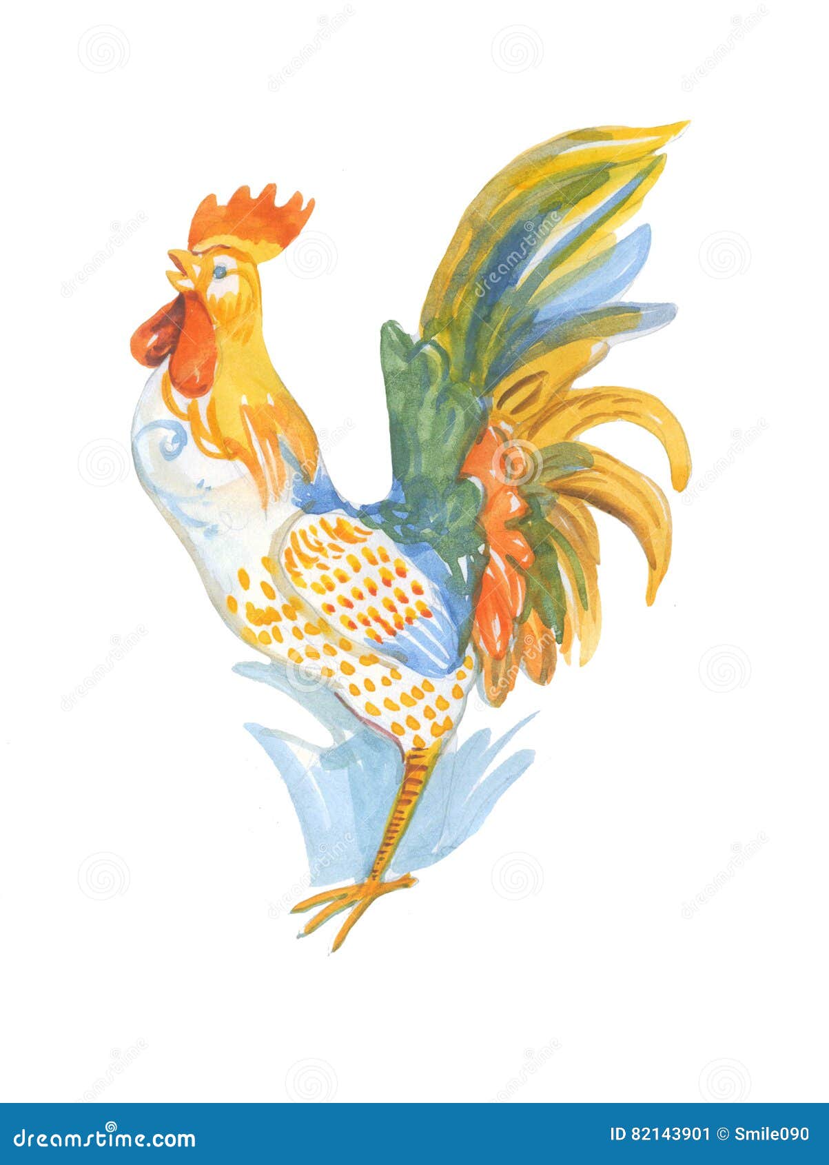 Hahn - Symbol Des Neuen Jahres Stock Abbildung - Illustration von ...