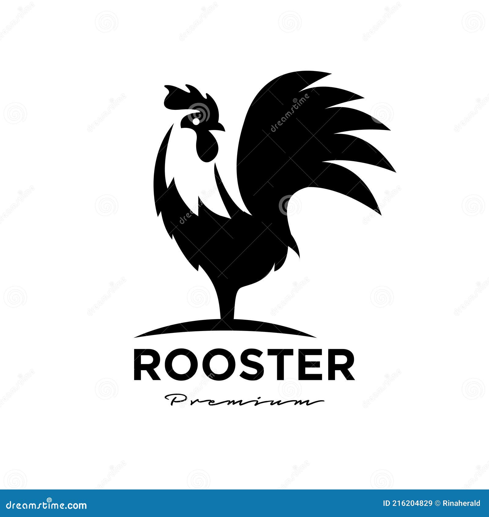 Hahn Symbol Logo Design Vorlage Vektor Illustration Vektor Abbildung ...