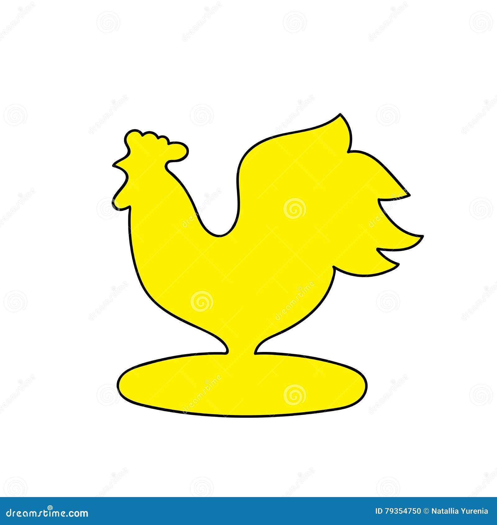 Hahn, Symbol von 2017 vektor abbildung. Illustration von abbildung ...