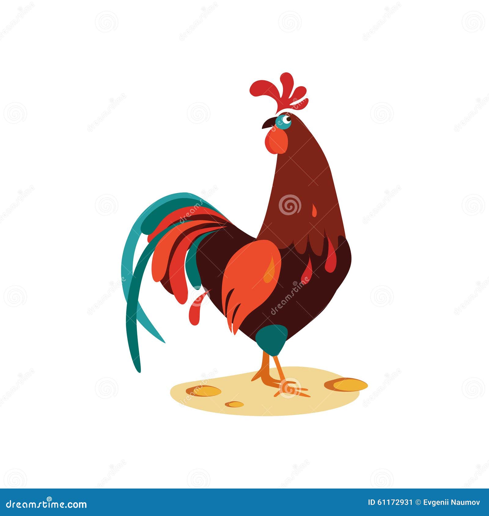 Hahn-Vektor-Illustration vektor abbildung. Illustration von flach ...