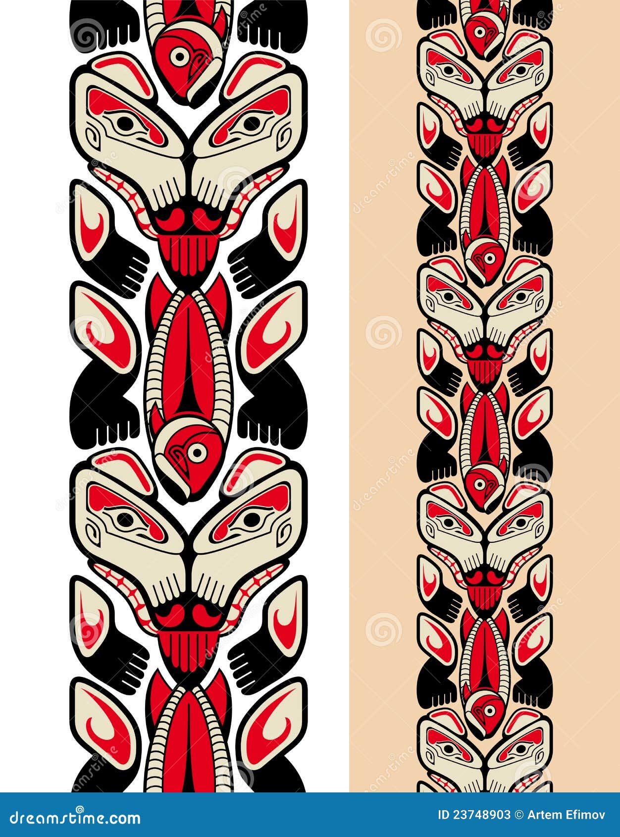 Haida Style Tattoo Pattern Royalty-Free Cartoon | CartoonDealer.com ...