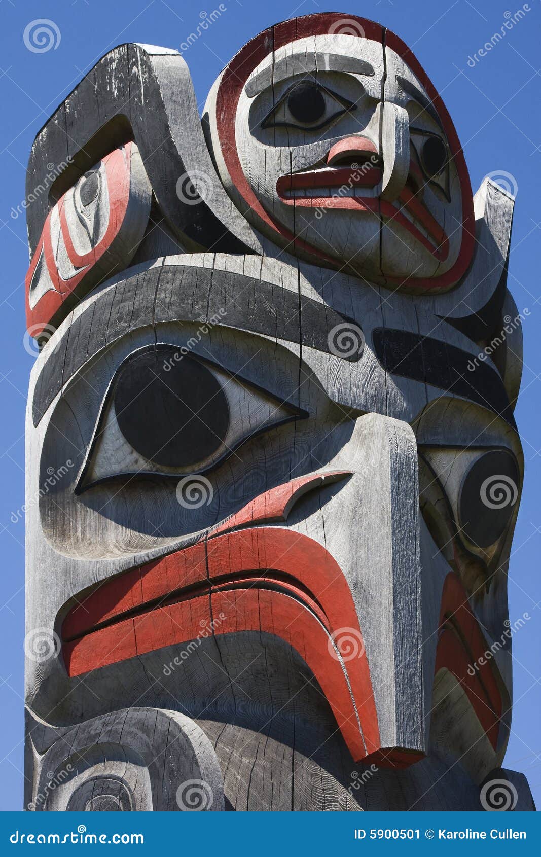 Haida Totem Pole stock image. Image of cedar, painted - 5900501