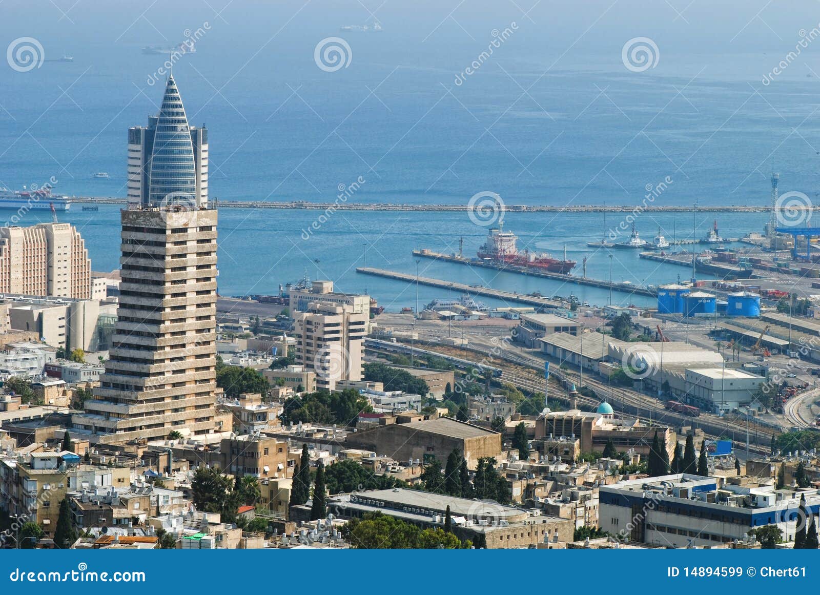 Haifa stock image. Image of harbor, countries, east, beach - 14894599