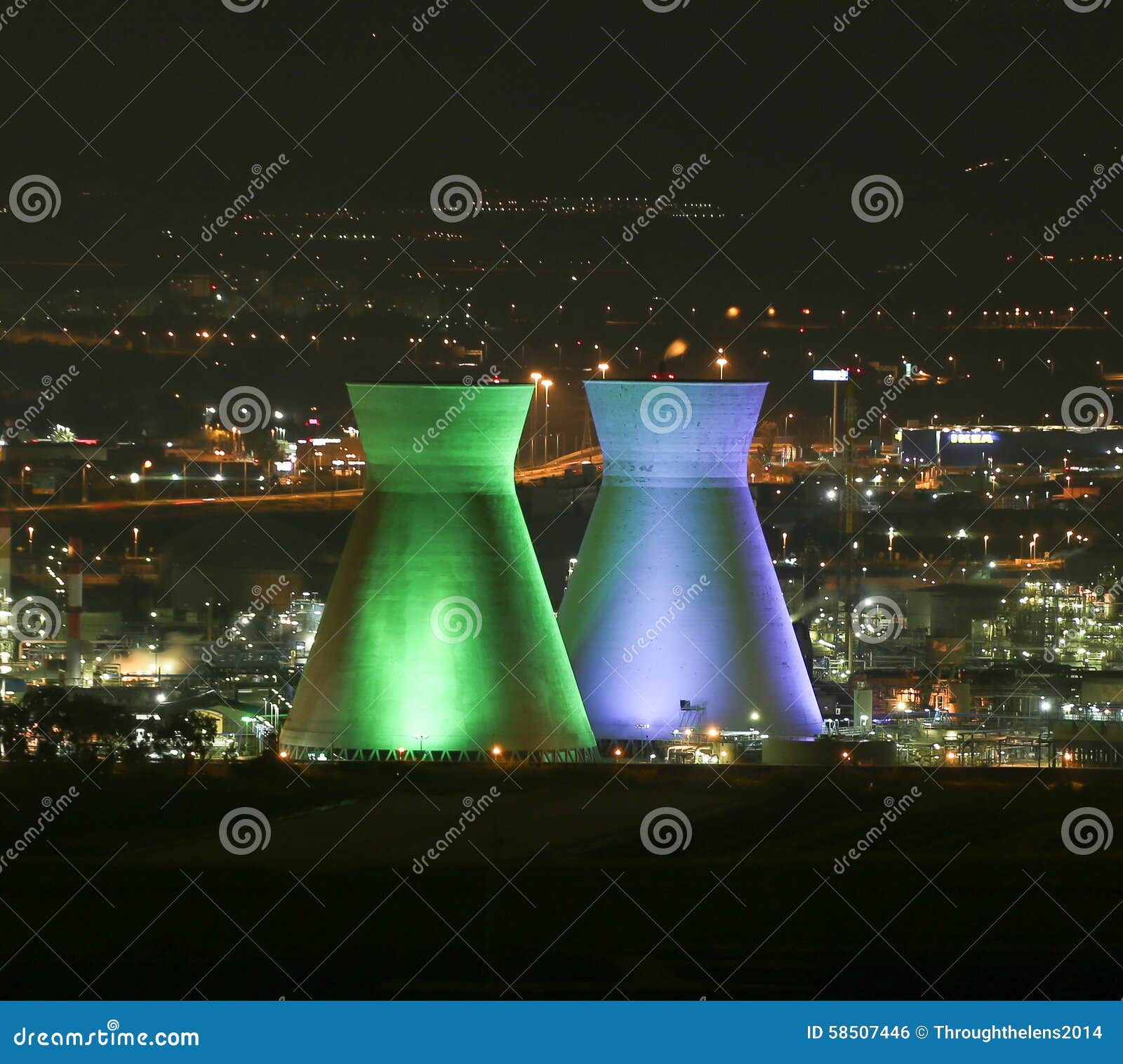 Haifa Bazan Refinery in the Night Stock Photo - Image of diesel ...