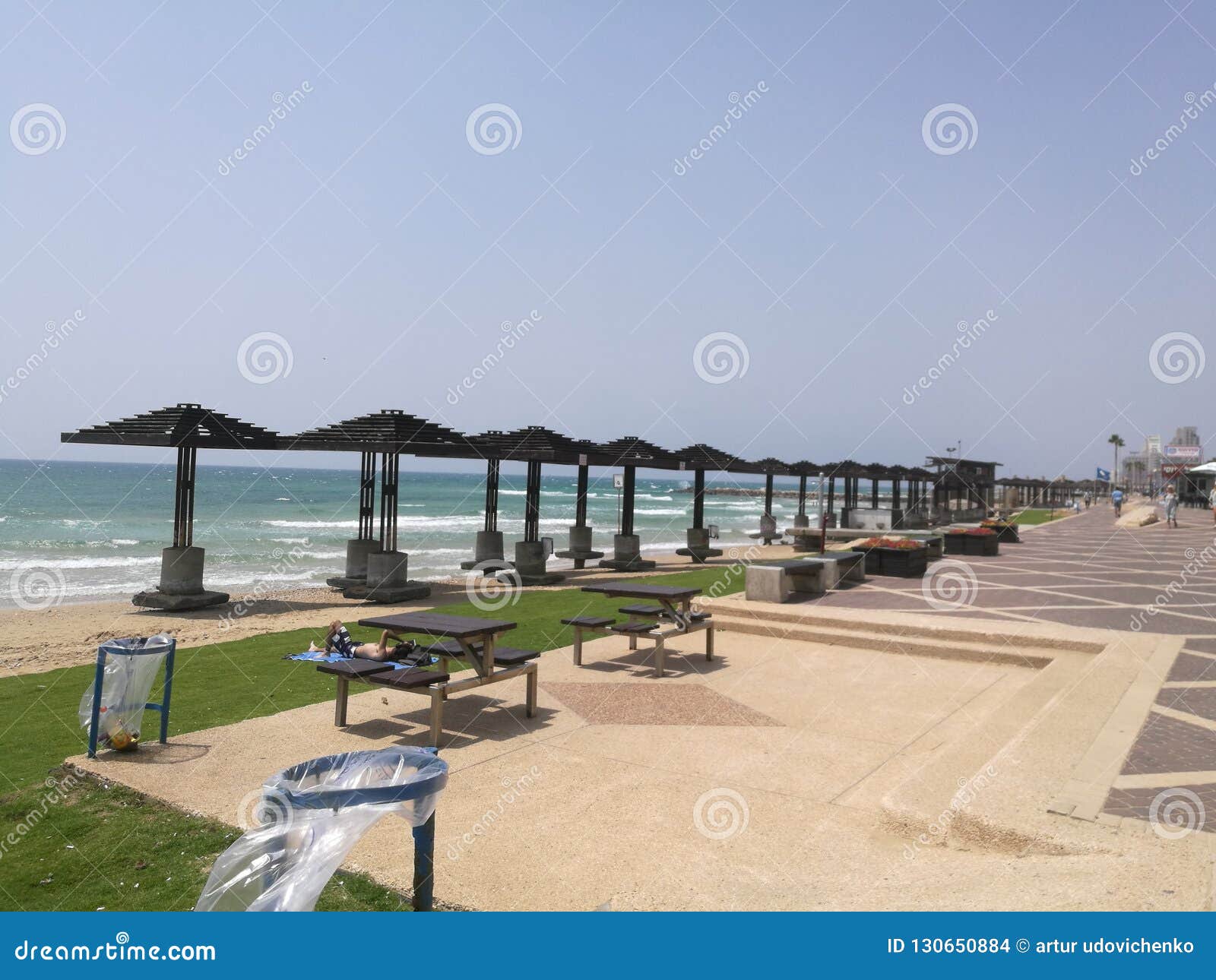 Haifa beach editorial stock image. Image of beach, nature - 130650884