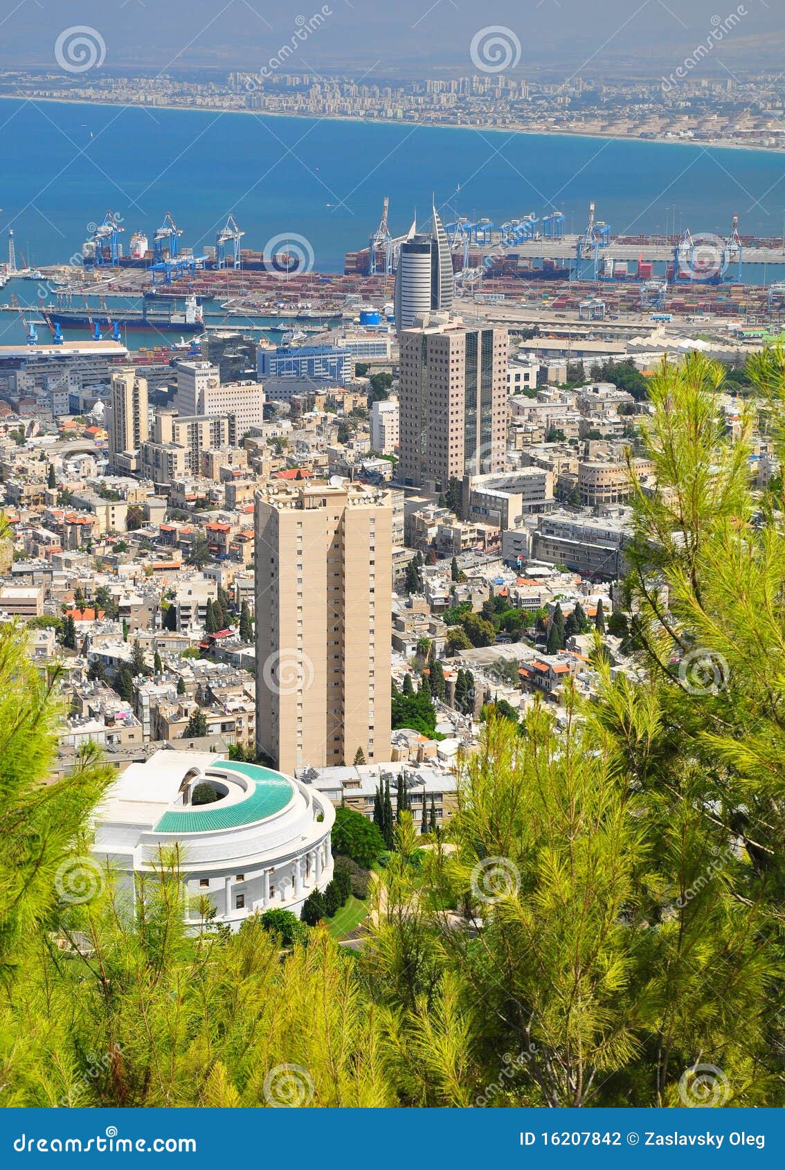 Haifa City. Nothern Israel. Stock Photo - Image of seashore, harbour ...