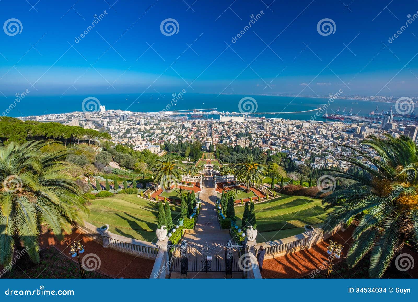 Haifa Cityscape and Harbour Stock Photo - Image of israel, horizon ...