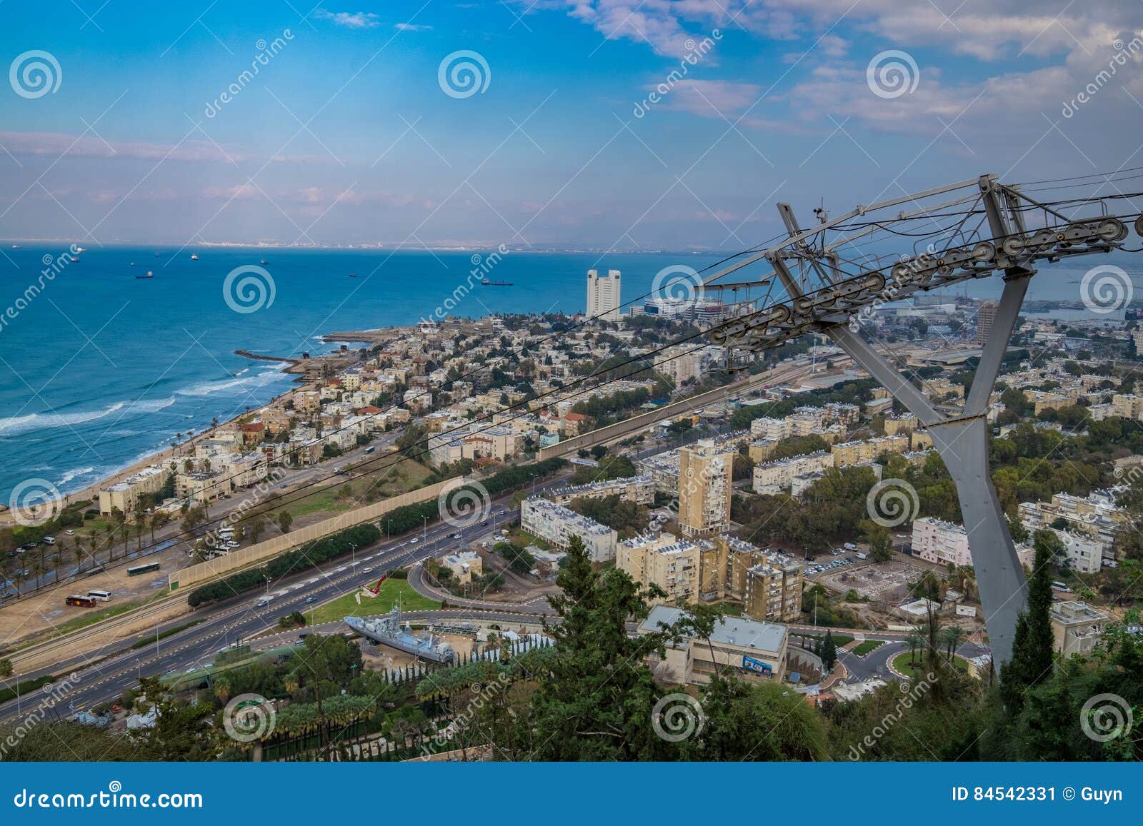 Haifa Cityscape and Harbour Editorial Photo - Image of landscape ...