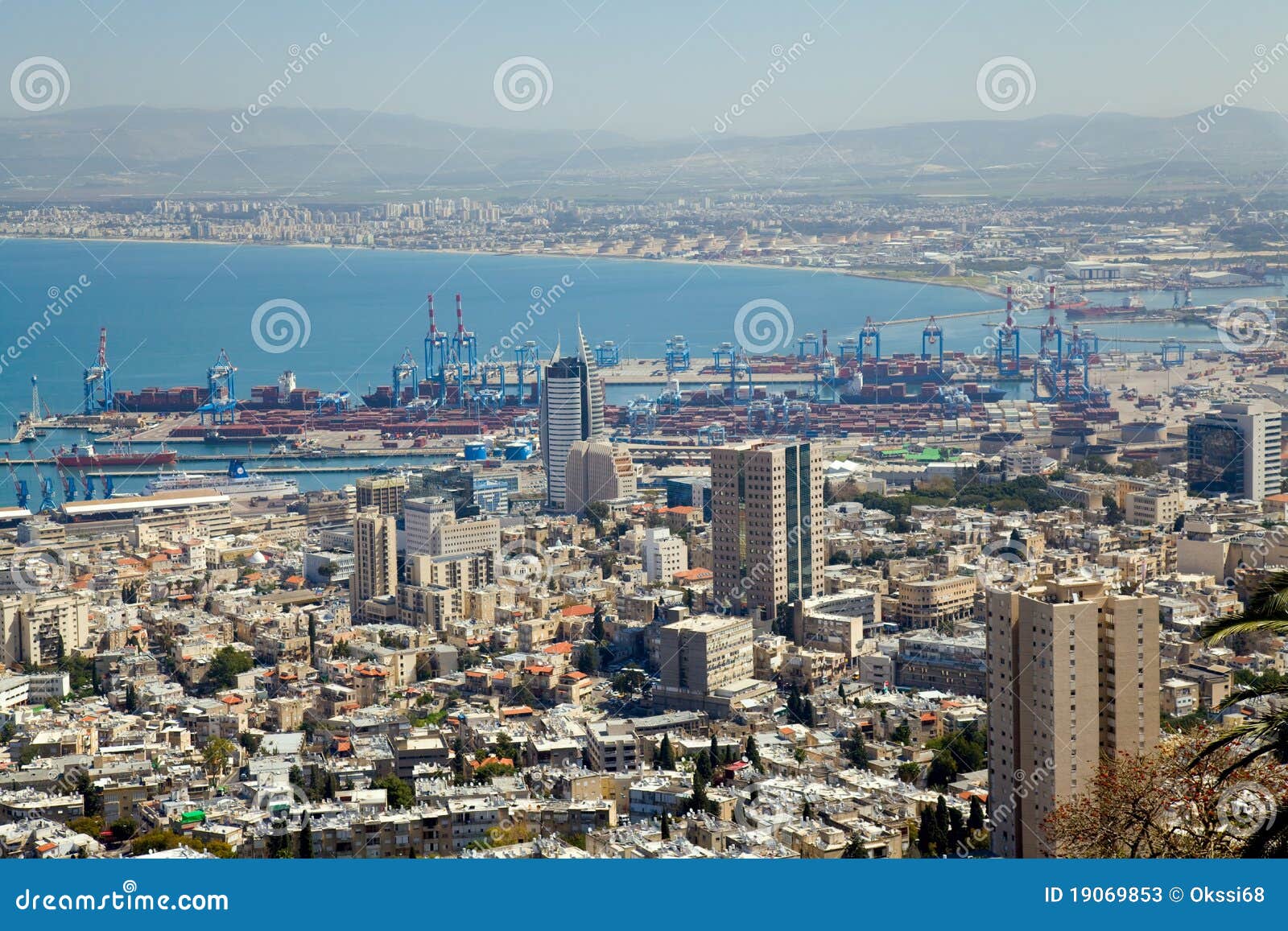 Haifa, Israel stock image. Image of coastline, east, town - 19069853