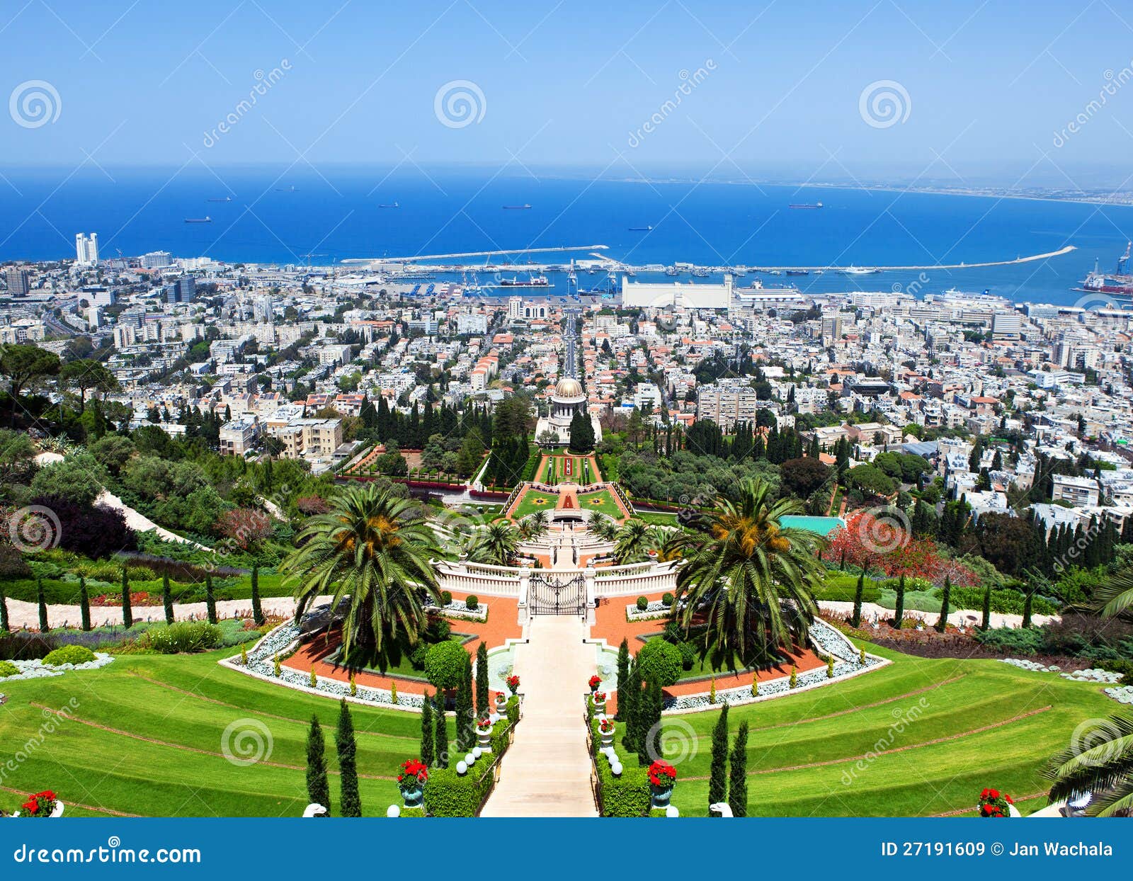 Haifa Israel stock image. Image of city, flower, green - 27191609