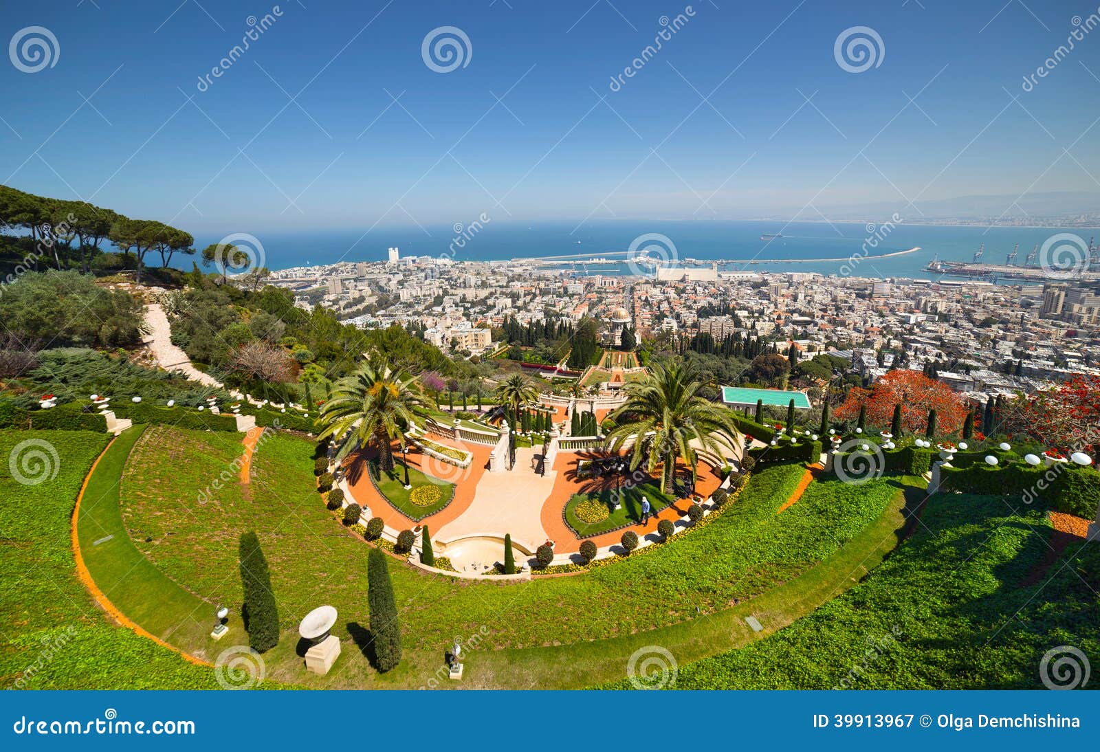 Haifa. Israel stock image. Image of tree, hill, haifa - 39913967
