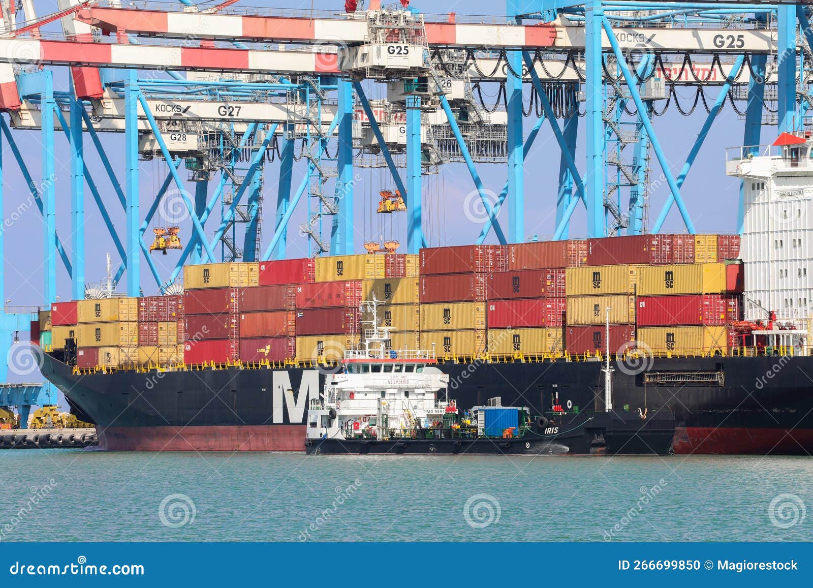 Haifa, Israel - October 11, 2021: MSC Mega Container Ship Docked at ...