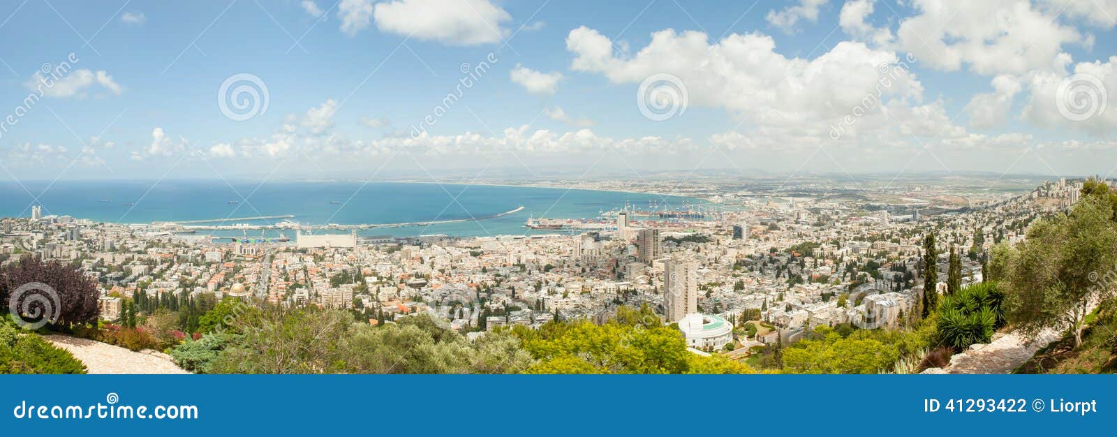 Haifa Israel Panoramic View Stock Photo - Image of outdoor, cityscape ...