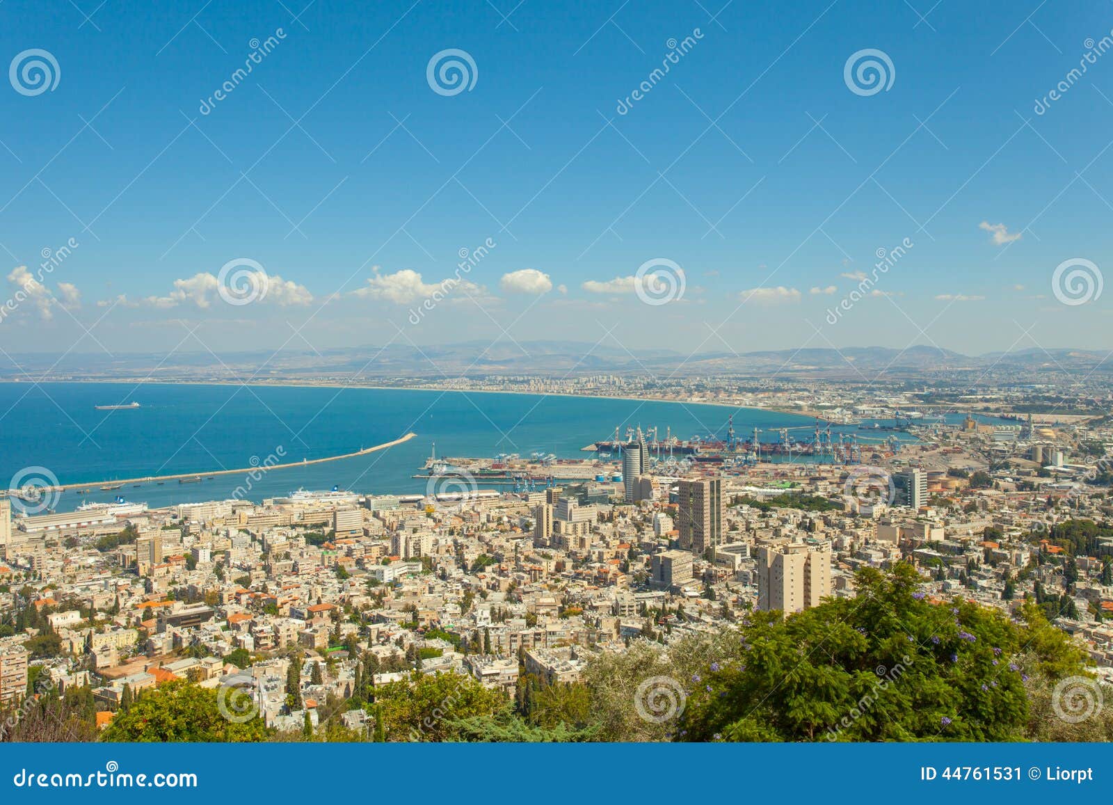Haifa Israel Panoramic View Stock Image - Image of green, jerusalem ...
