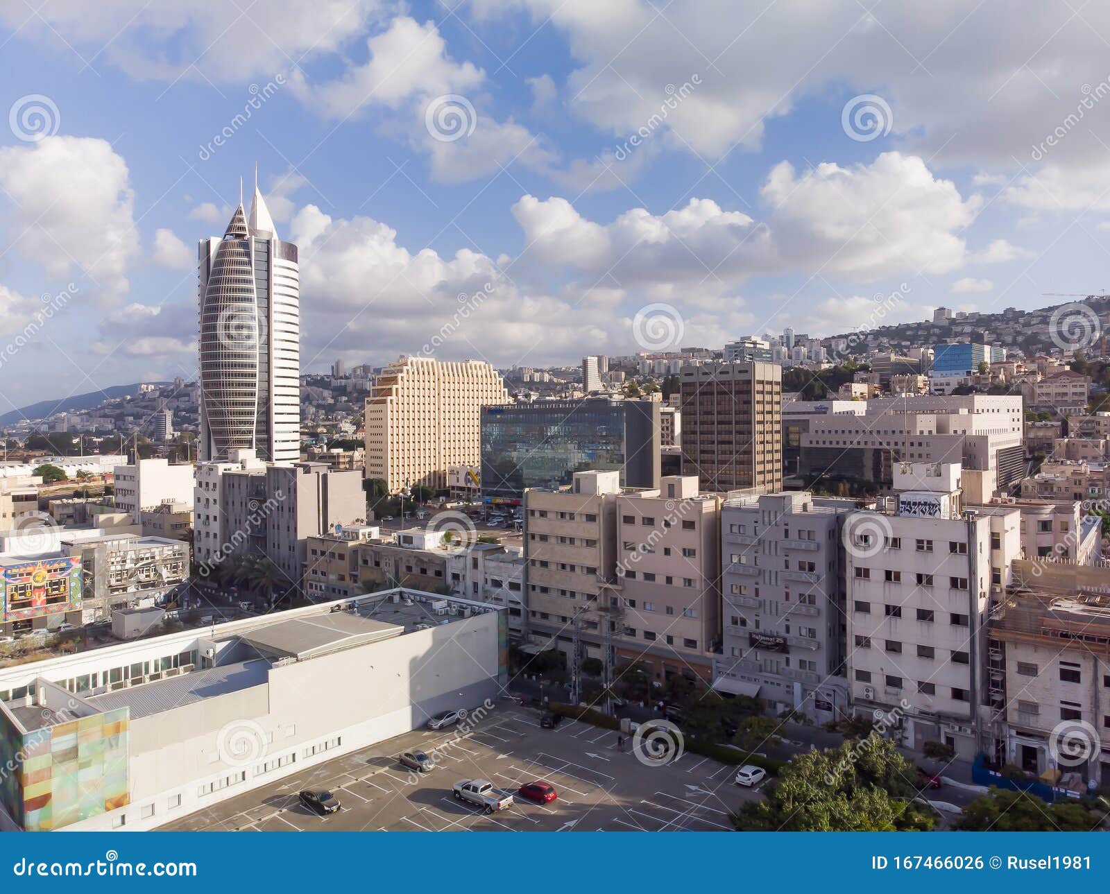Haifa port view editorial photo. Image of cargo, natural - 167466026