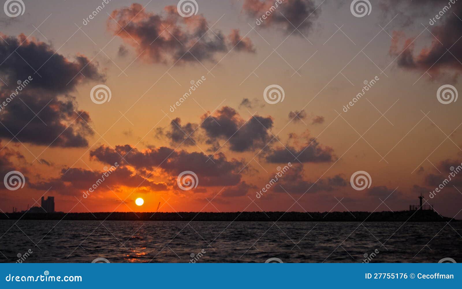 Haifa Sunset stock photo. Image of middle, holiday, tourism - 27755176