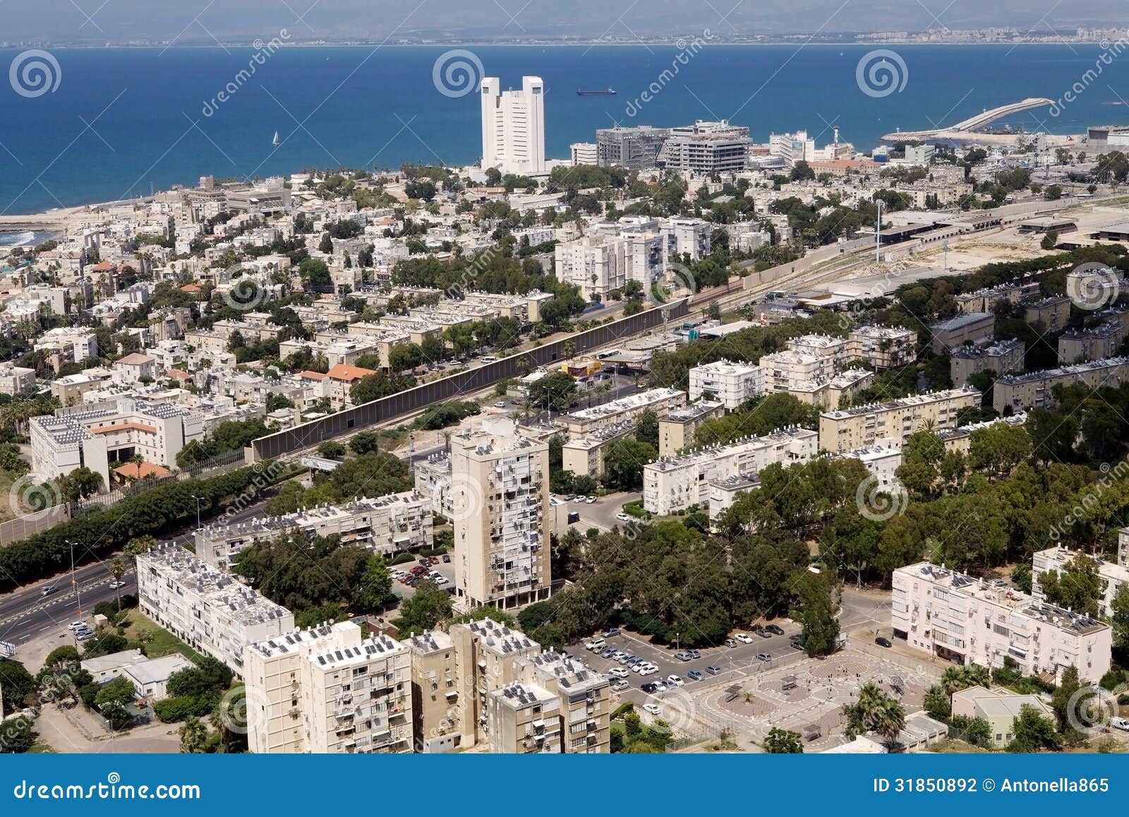 Haifa stock photo. Image of jewish, hebrew, architecture - 31850892