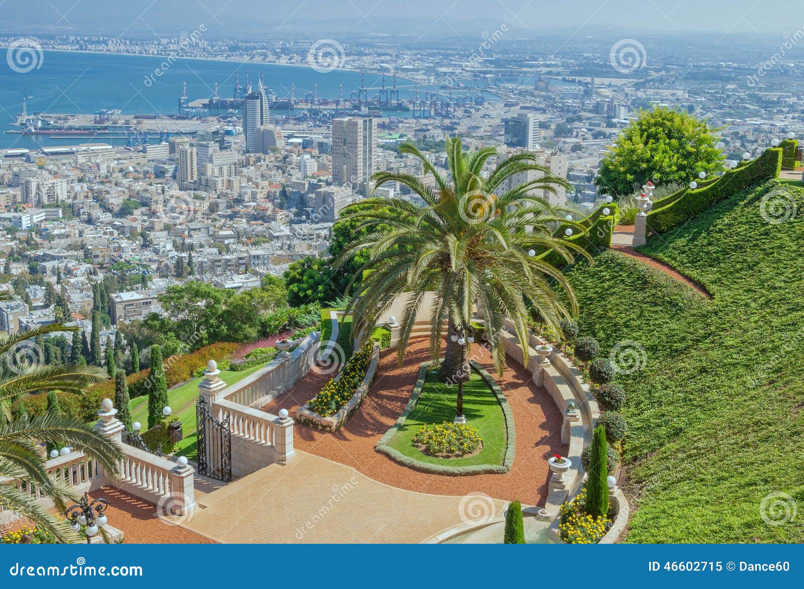 Haifa stock image. Image of trees, middle, mediterranean - 46602715