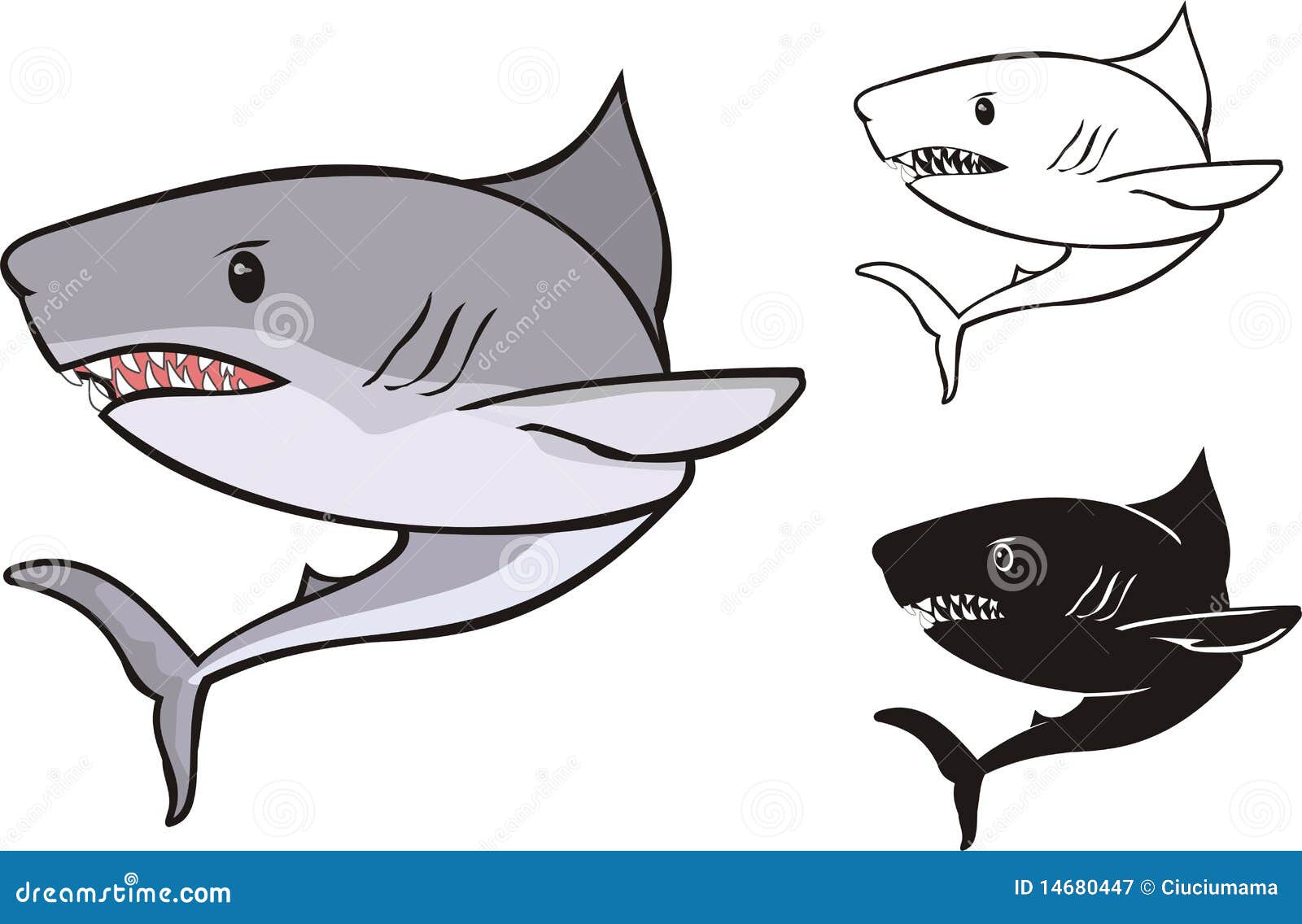 Haifisch vektor abbildung. Illustration von haifisch - 14680447