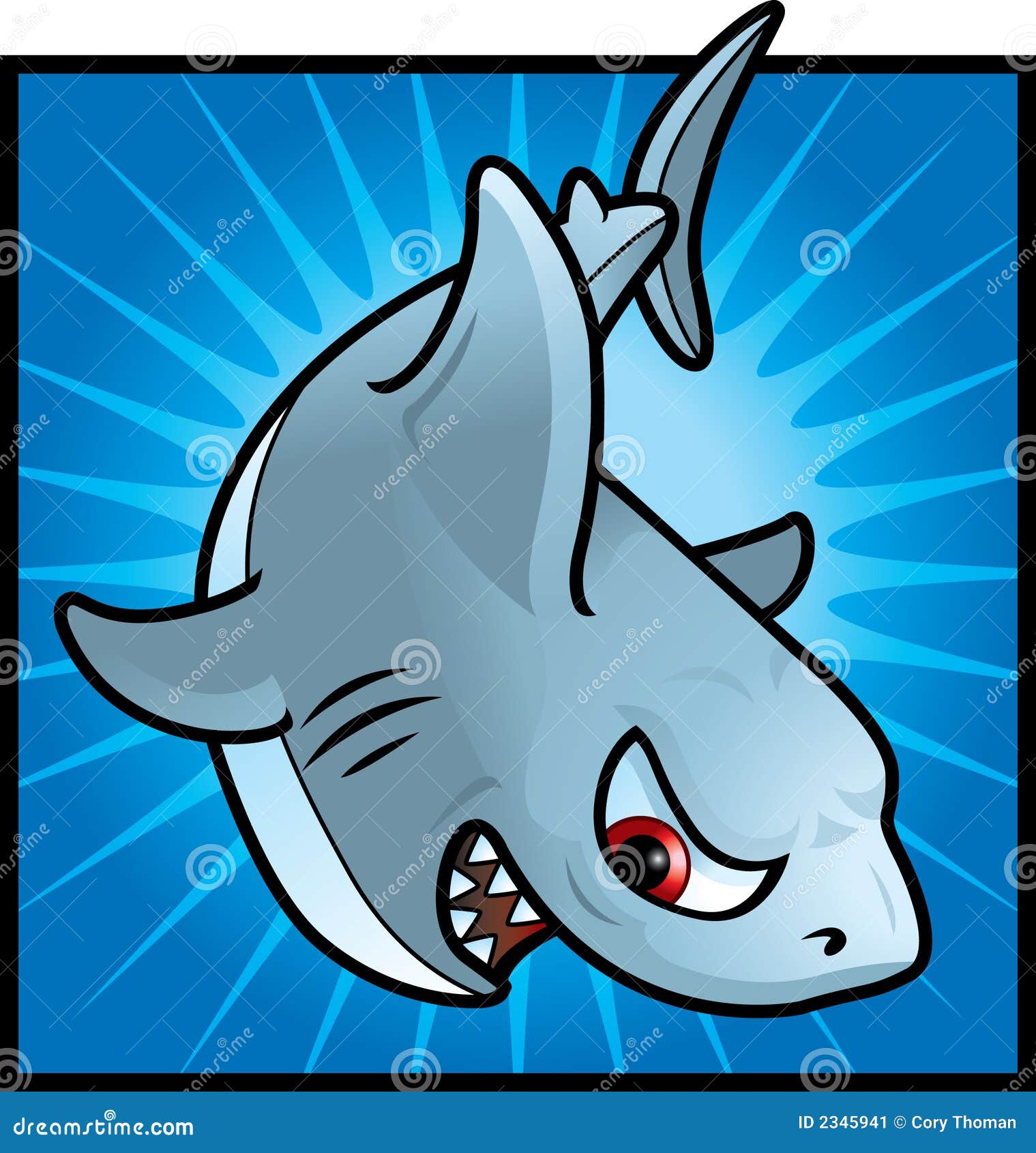 Haifisch vektor abbildung. Illustration von clips, verärgert - 2345941