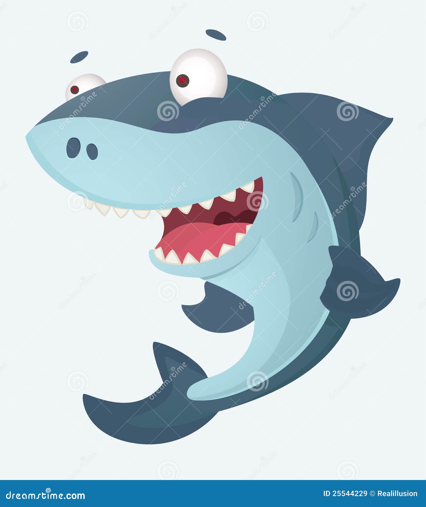Haifisch vektor abbildung. Illustration von nett, lächeln - 25544229