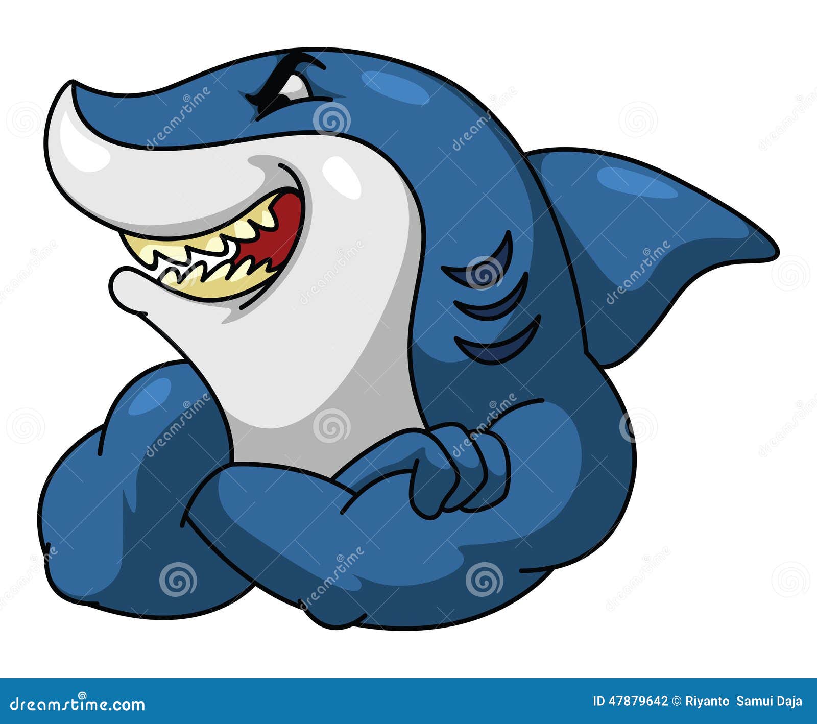 Haifisch vektor abbildung. Illustration von maskottchen - 47879642