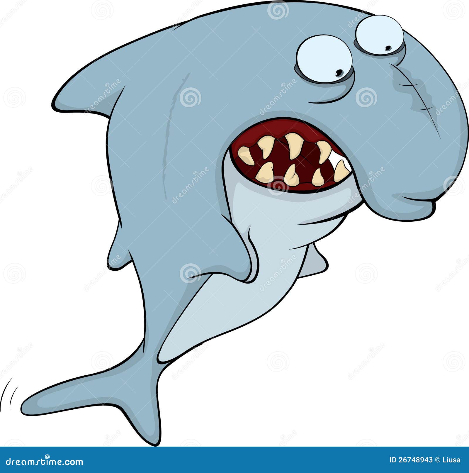 Haifisch. Karikatur vektor abbildung. Illustration von wild - 26748943