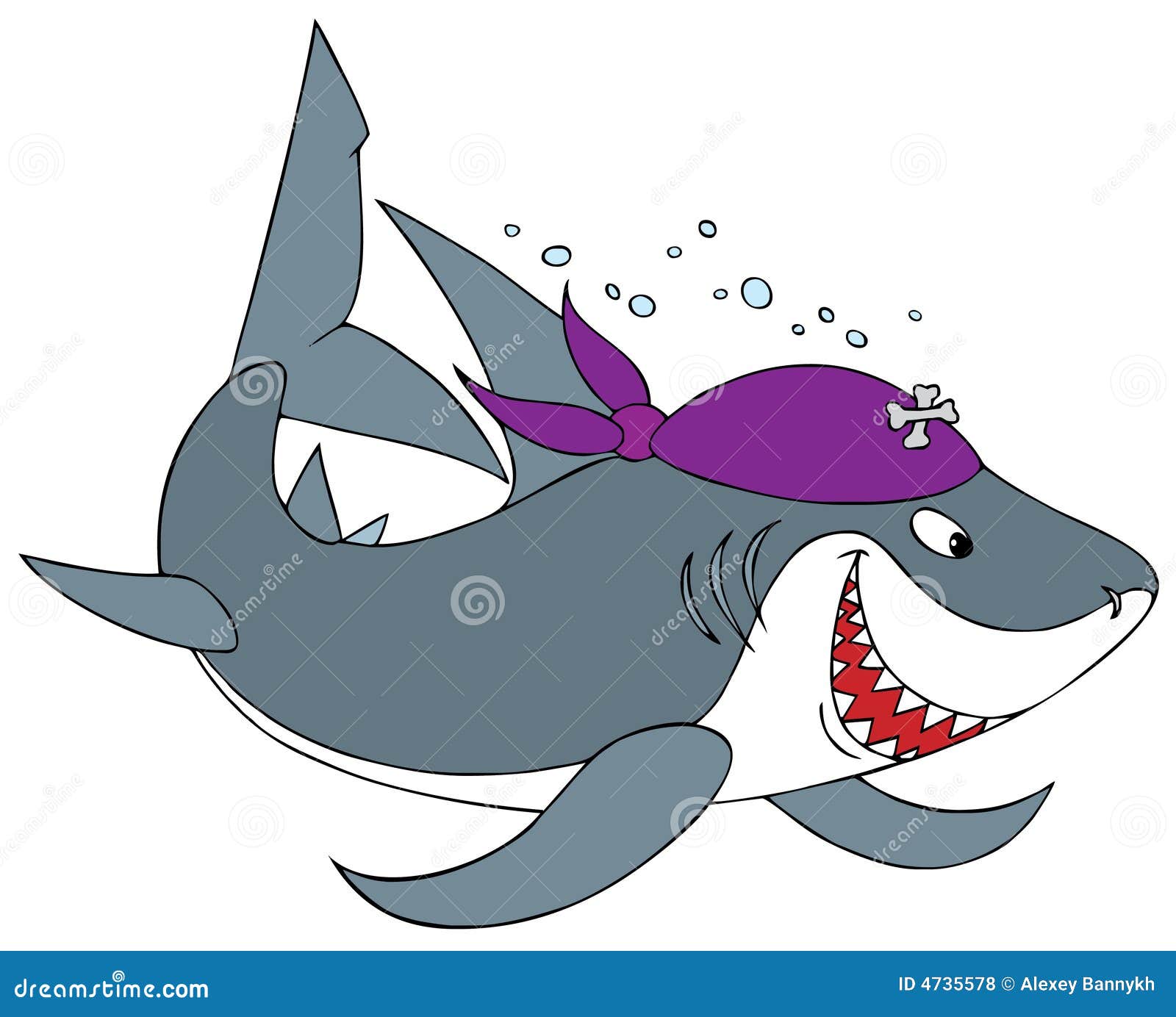 Haifisch-Pirat vektor abbildung. Illustration von graphik - 4735578