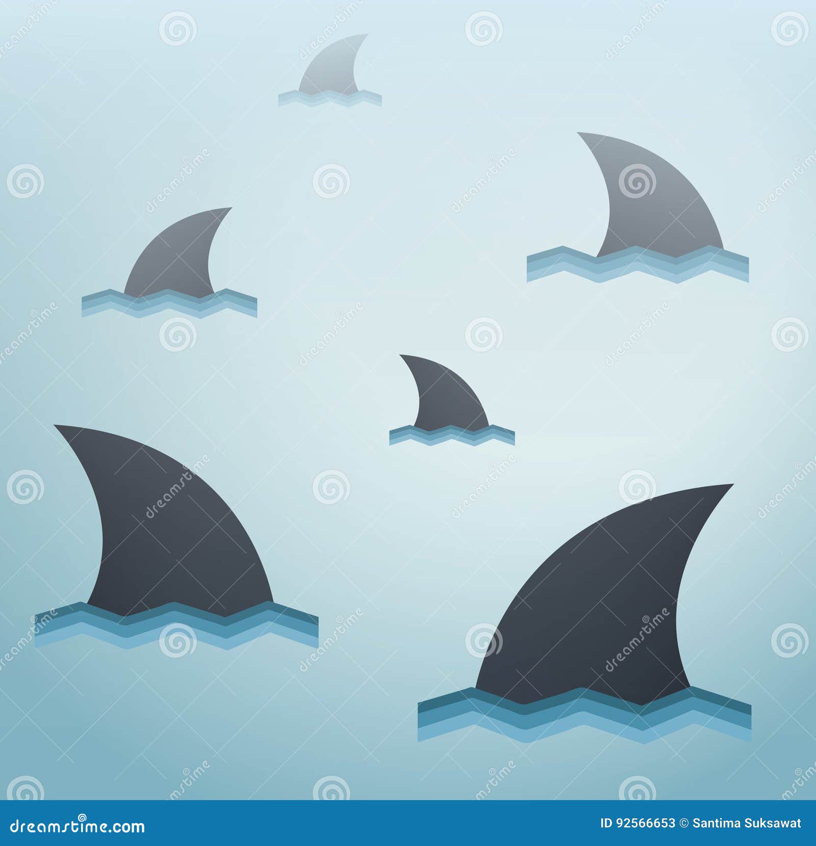 Haifisch-Vektor-Illustration Vektor Abbildung - Illustration von ...