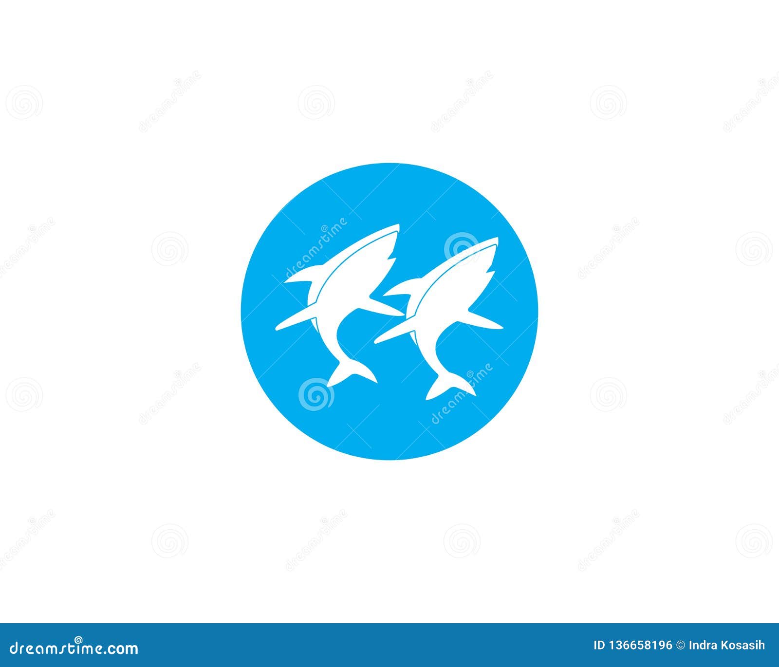 Haifischlogoschablone vektor abbildung. Illustration von sturzflug ...