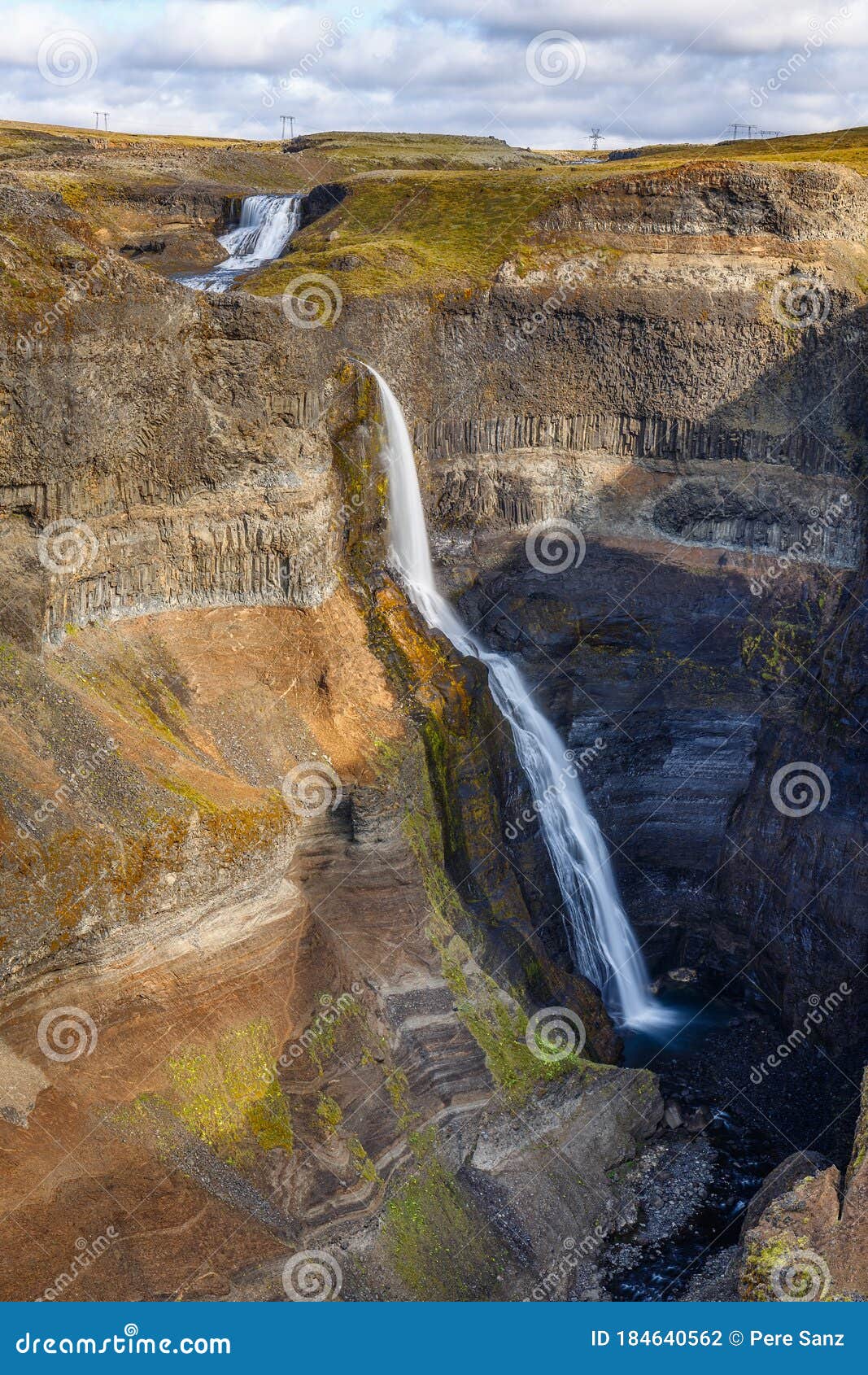 Haifoss Waterfall in Iceland Stock Photo - Image of canyon, nature ...