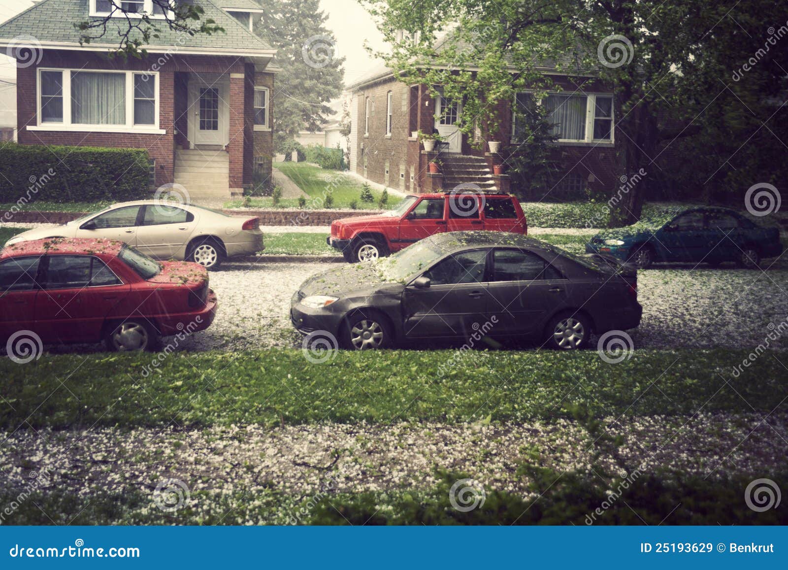 Hail in Chicago stock image. Image of loss, hailing, hailstone - 25193629