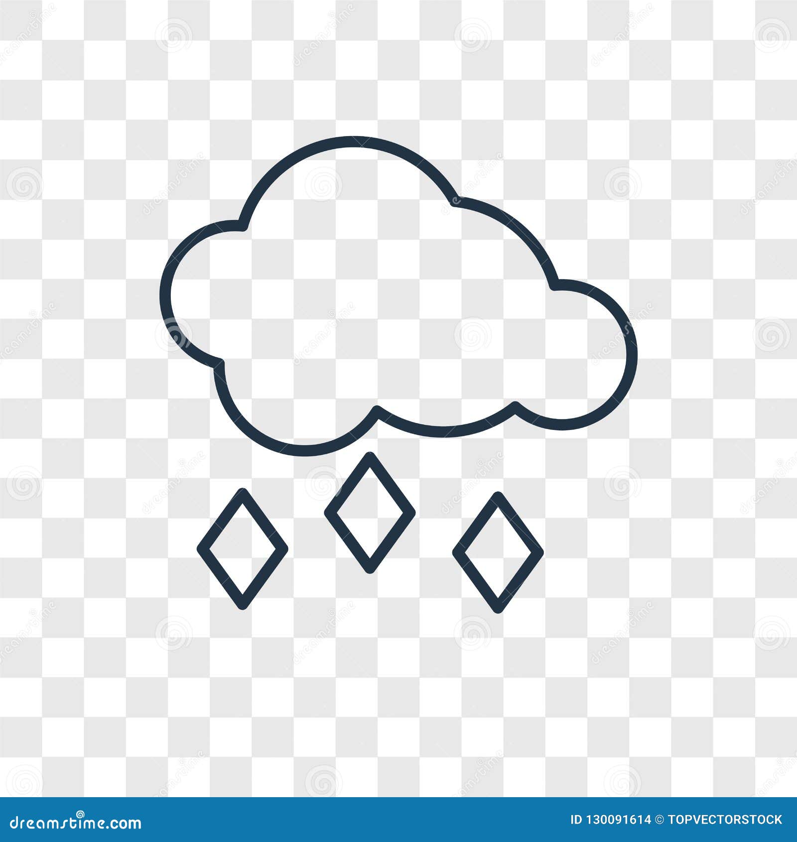 Hail Concept Vector Linear Icon Isolated on Transparent Background ...