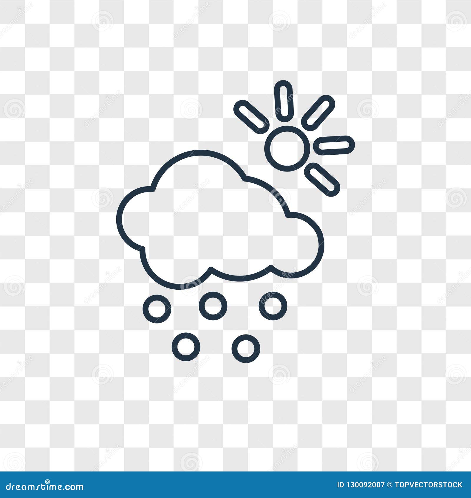 Hail Concept Vector Linear Icon Isolated on Transparent Background ...