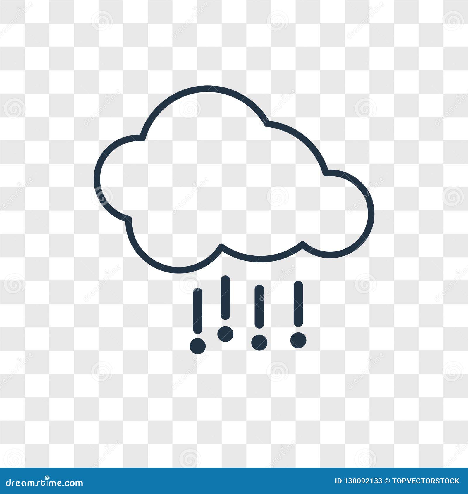 Hail Concept Vector Linear Icon Isolated on Transparent Background ...