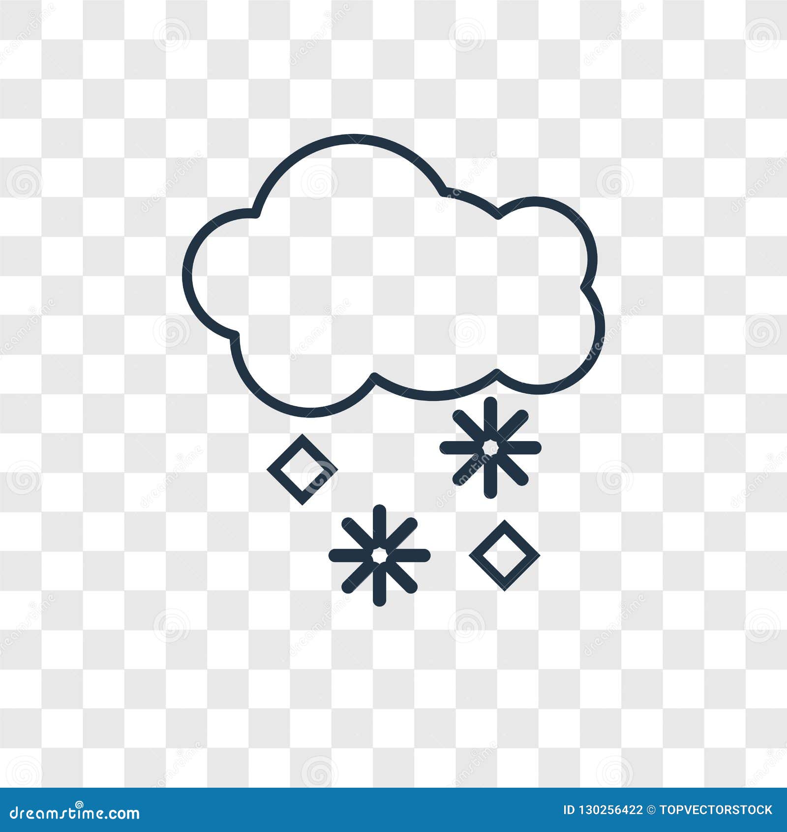 Hail Concept Vector Linear Icon Isolated on Transparent Background ...