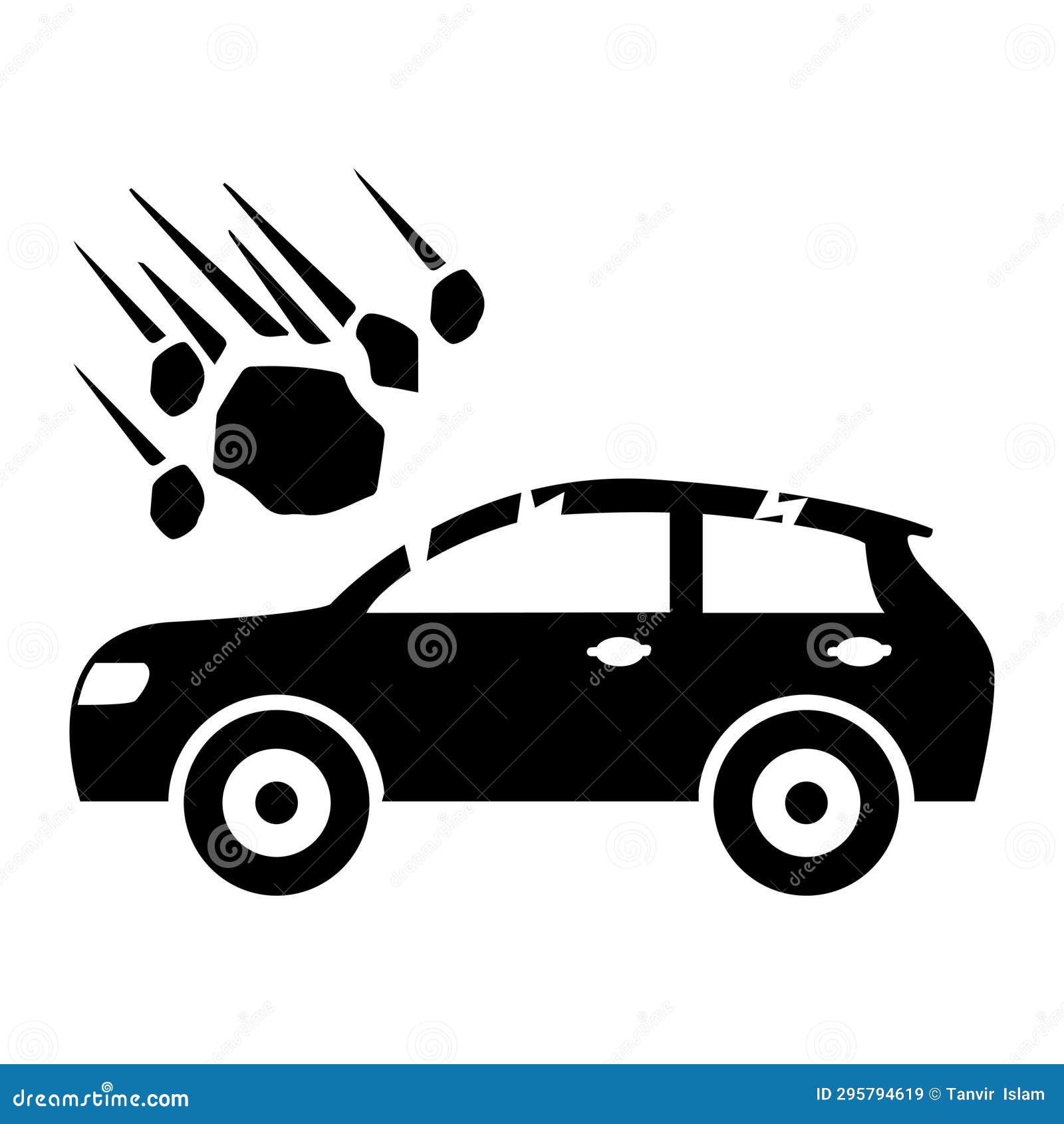 Hail Damage Icon Vector Illustration | CartoonDealer.com #120492730