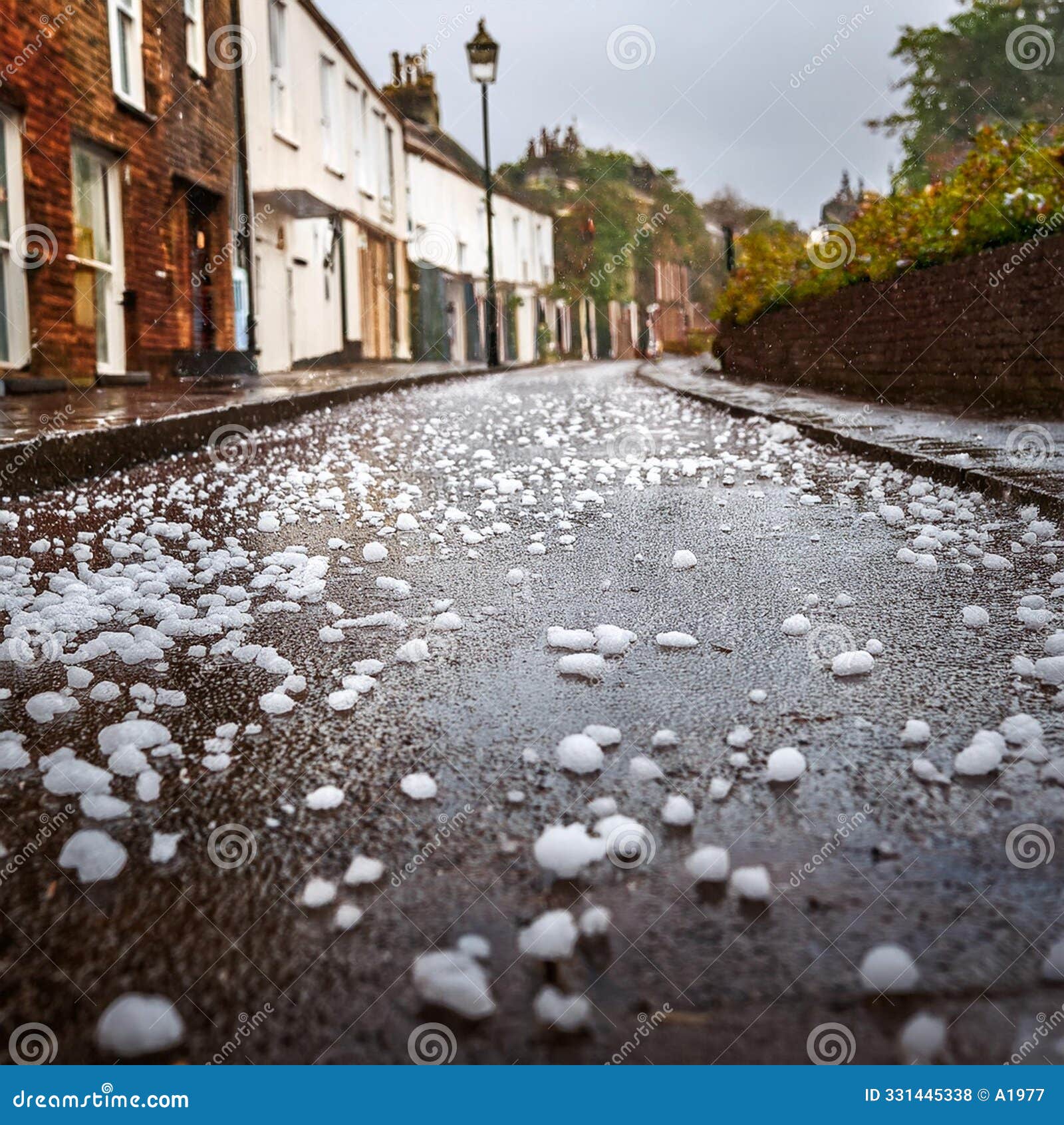 Hail Falling On The Pavement, AI Generated Royalty-Free Stock Photo ...