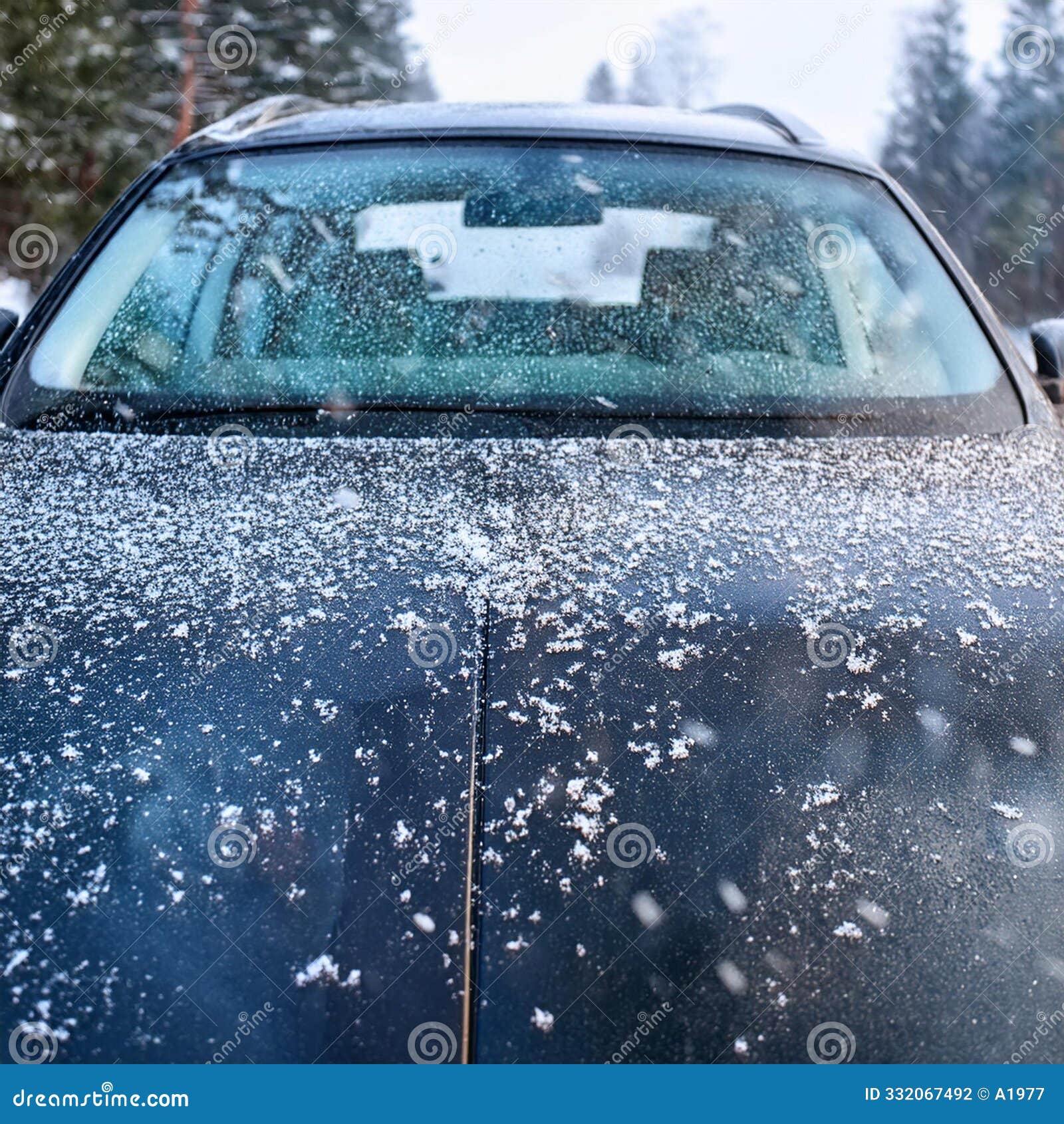 Hail Falling on the Windscreen of a Car, AI Generated Stock ...