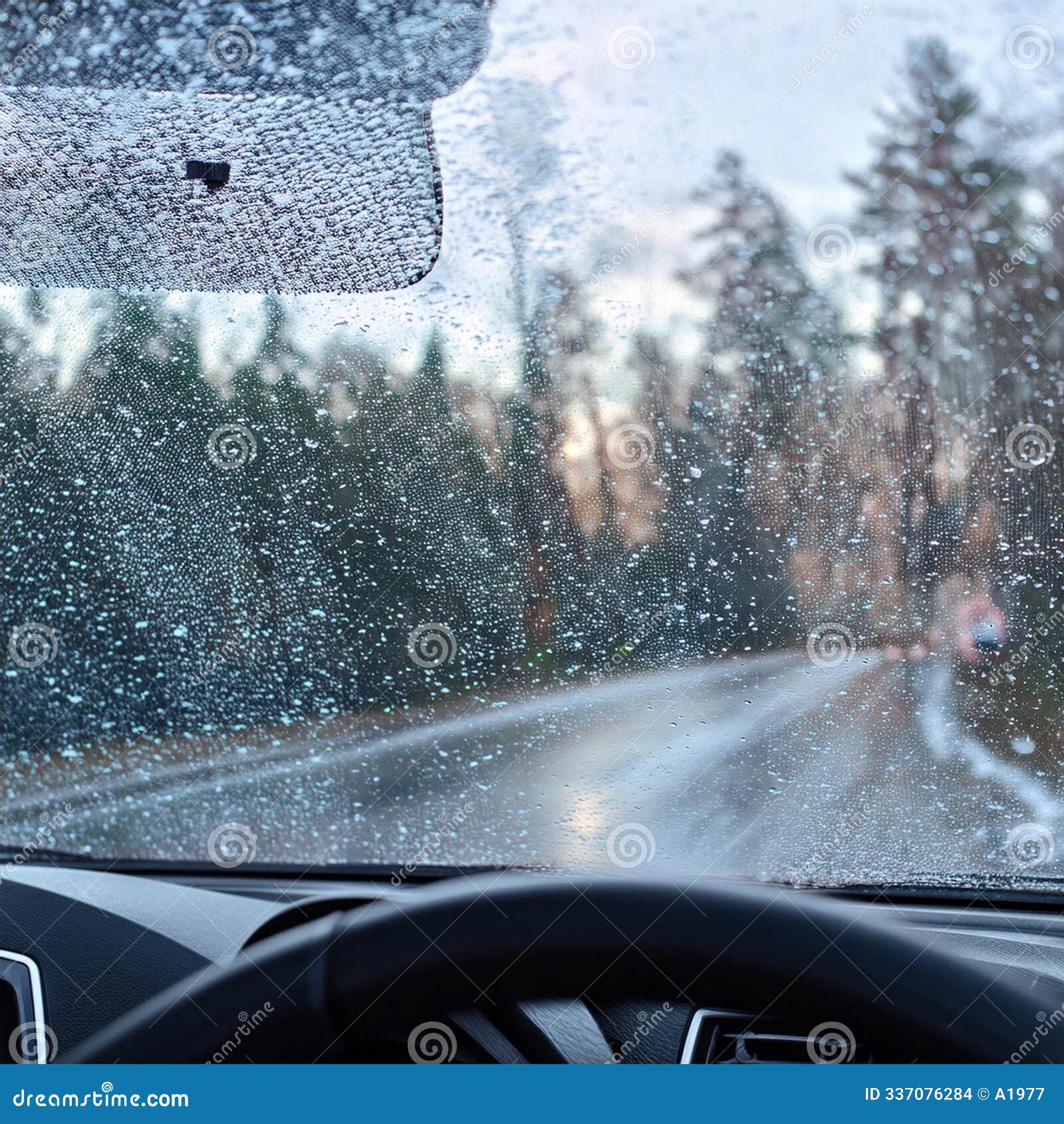 Hail Falling On The Windscreen Of A Car, AI Generated Stock Photo ...