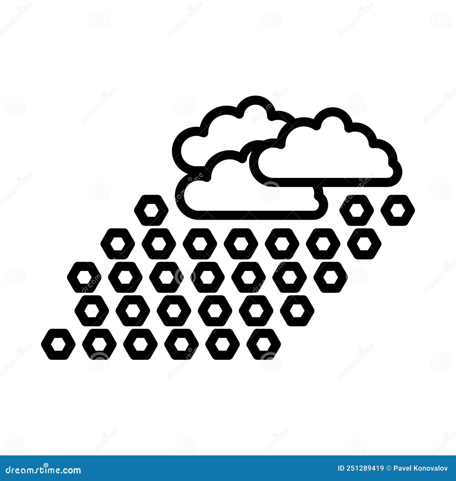 Hail Icon stock vector. Illustration of natural, drop - 251289419
