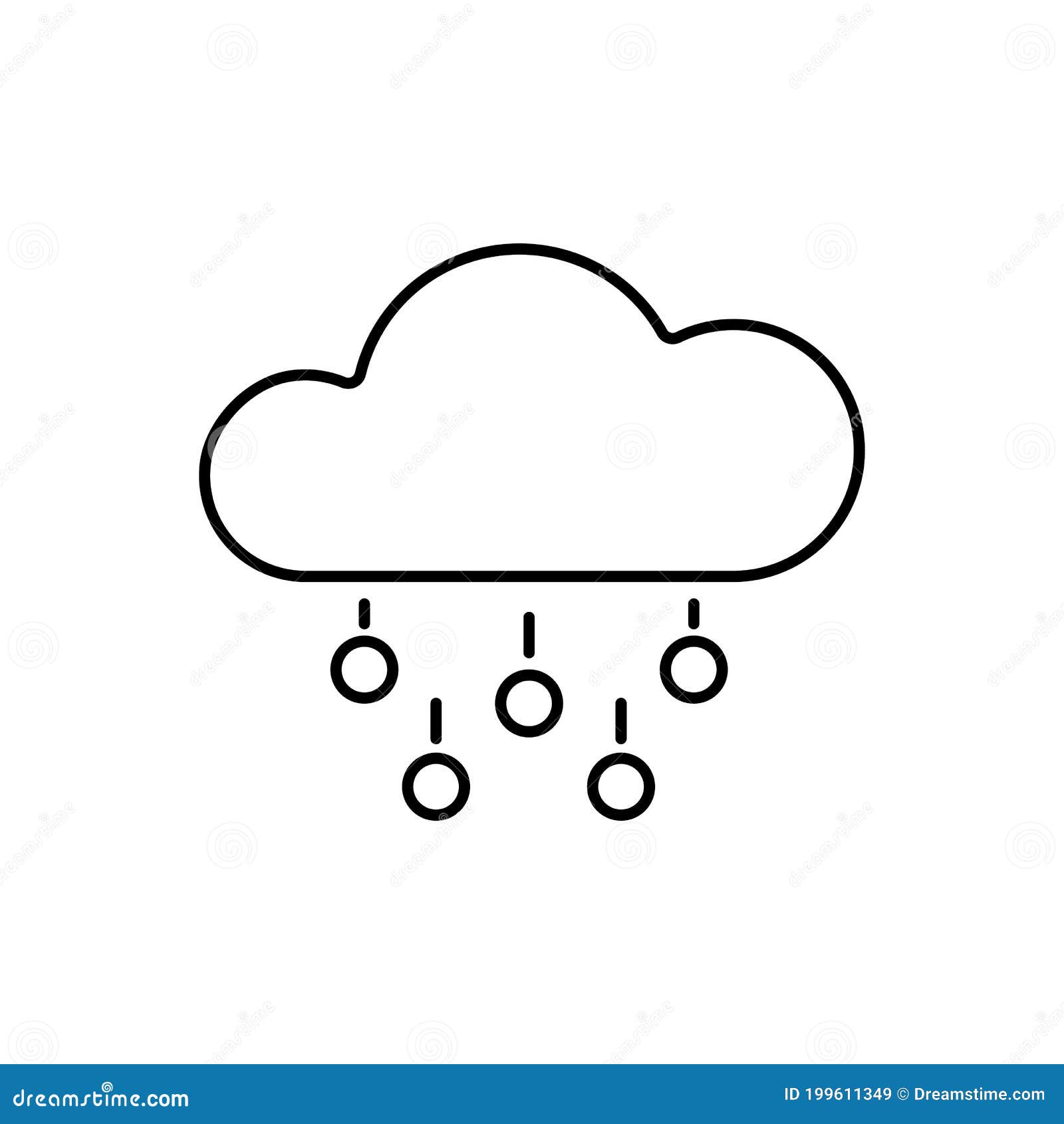 Hail Icon Element of Weather Icon for Mobile Concept and Web Apps. Thin ...