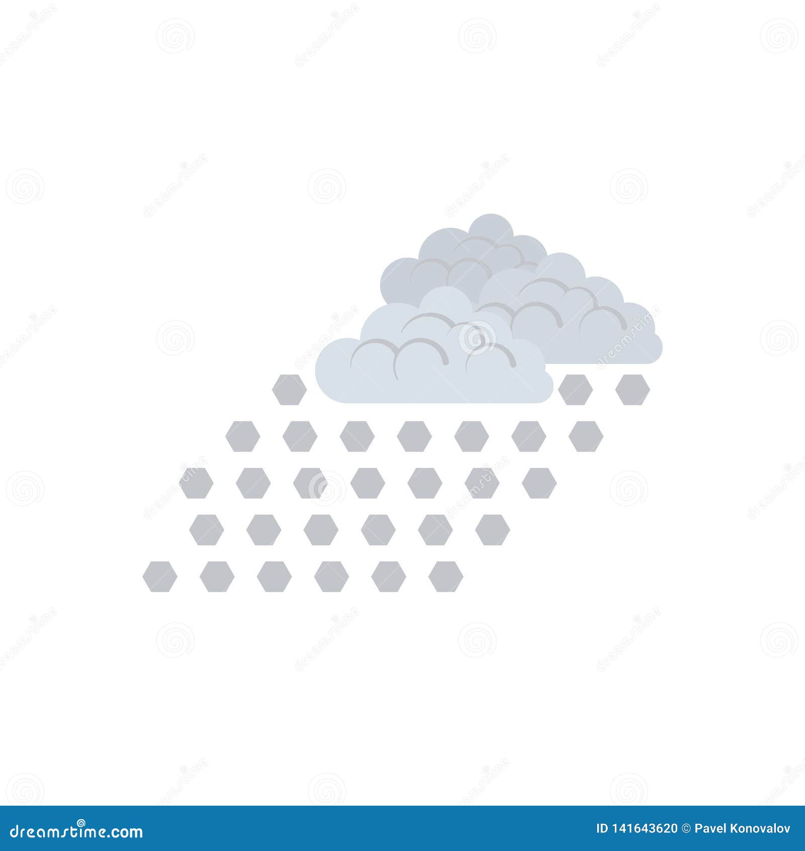 Hail icon stock vector. Illustration of flat, color - 141643620