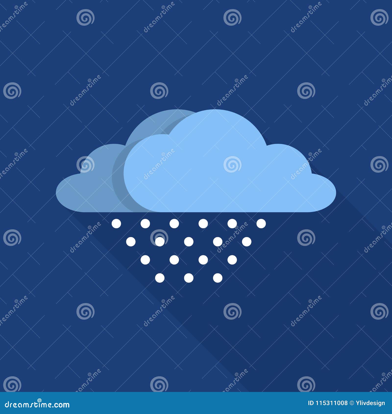 Hail icon, flat style stock vector. Illustration of transparent - 115311008