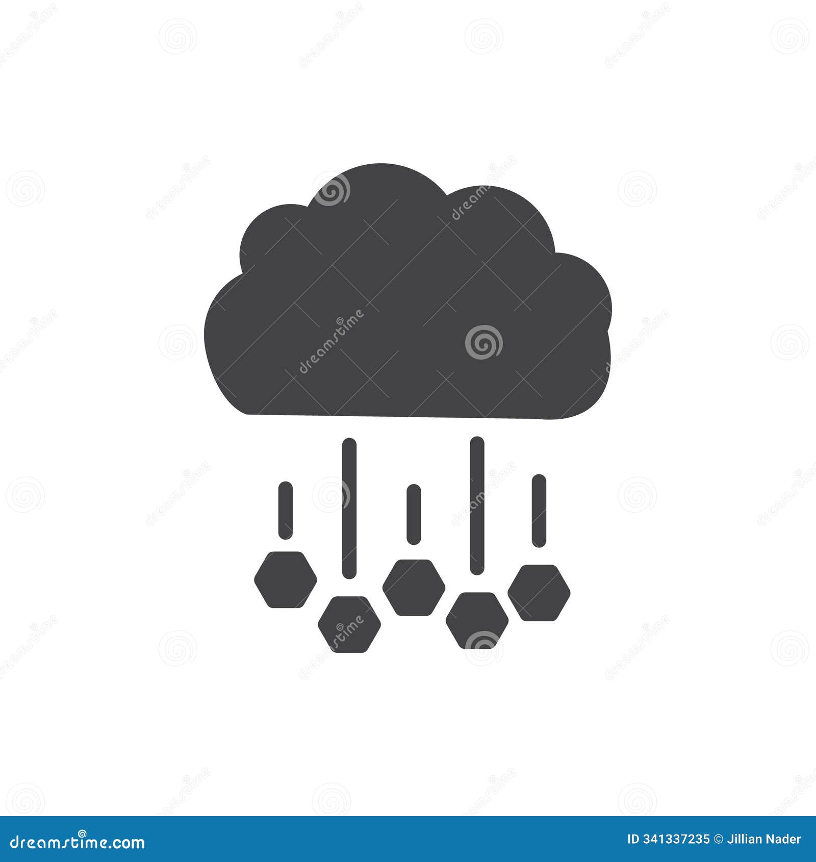 Hail Icon Flat Simple Outline Set Stock Illustration - Illustration of ...